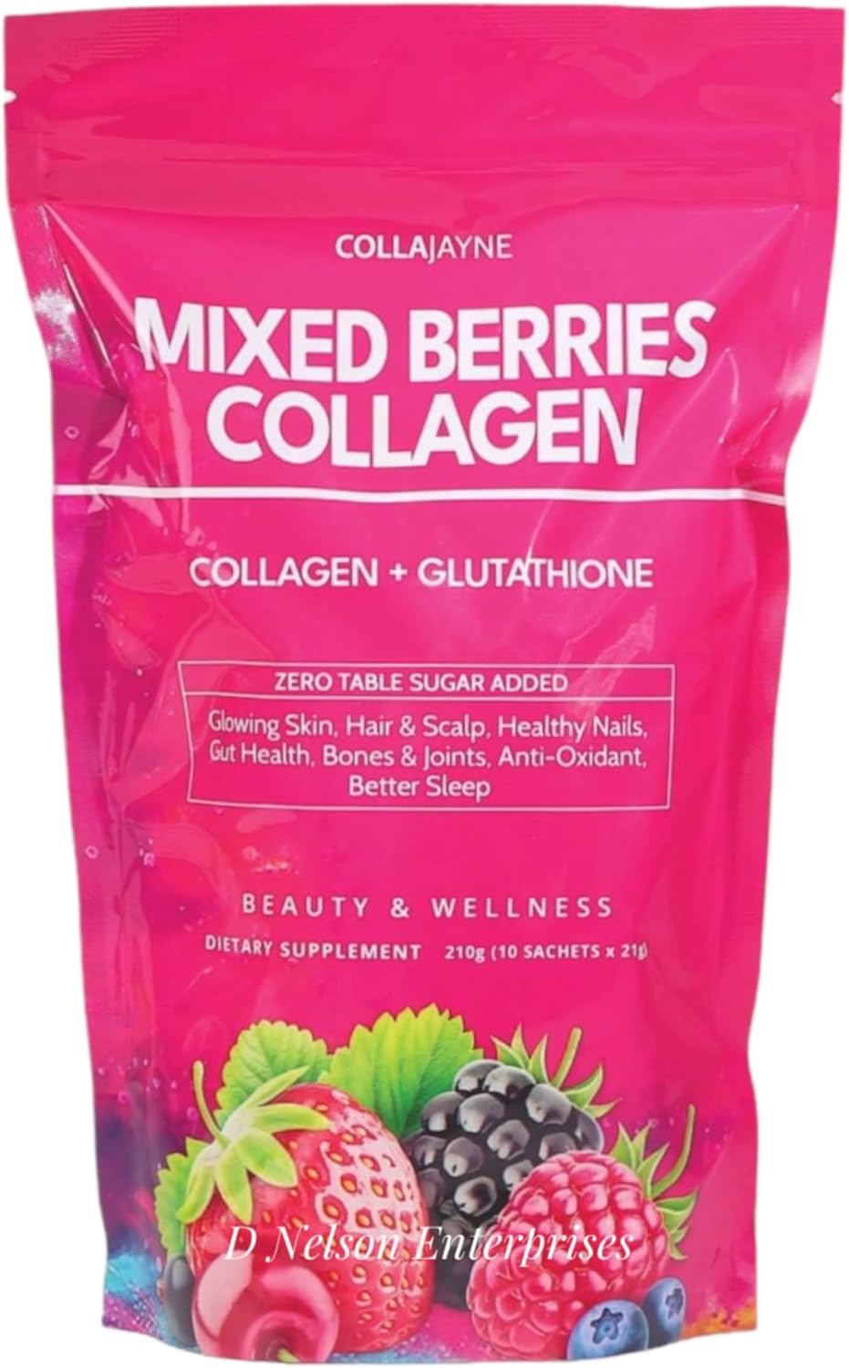 Amazon.com: CollaJayne Mixed Berries Collagen + Glutathione 10 Sachets ...