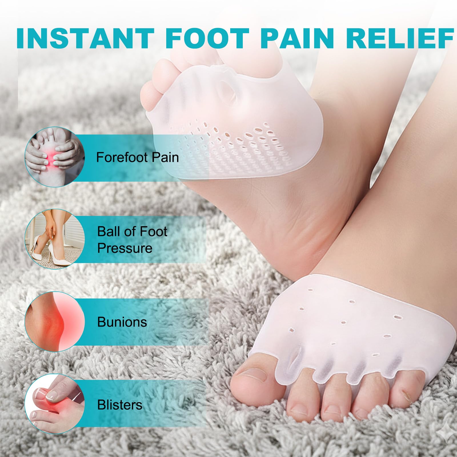 Snapklik.com : Deedlite Toe Sleeves, Silicone Toe Separators For Women ...