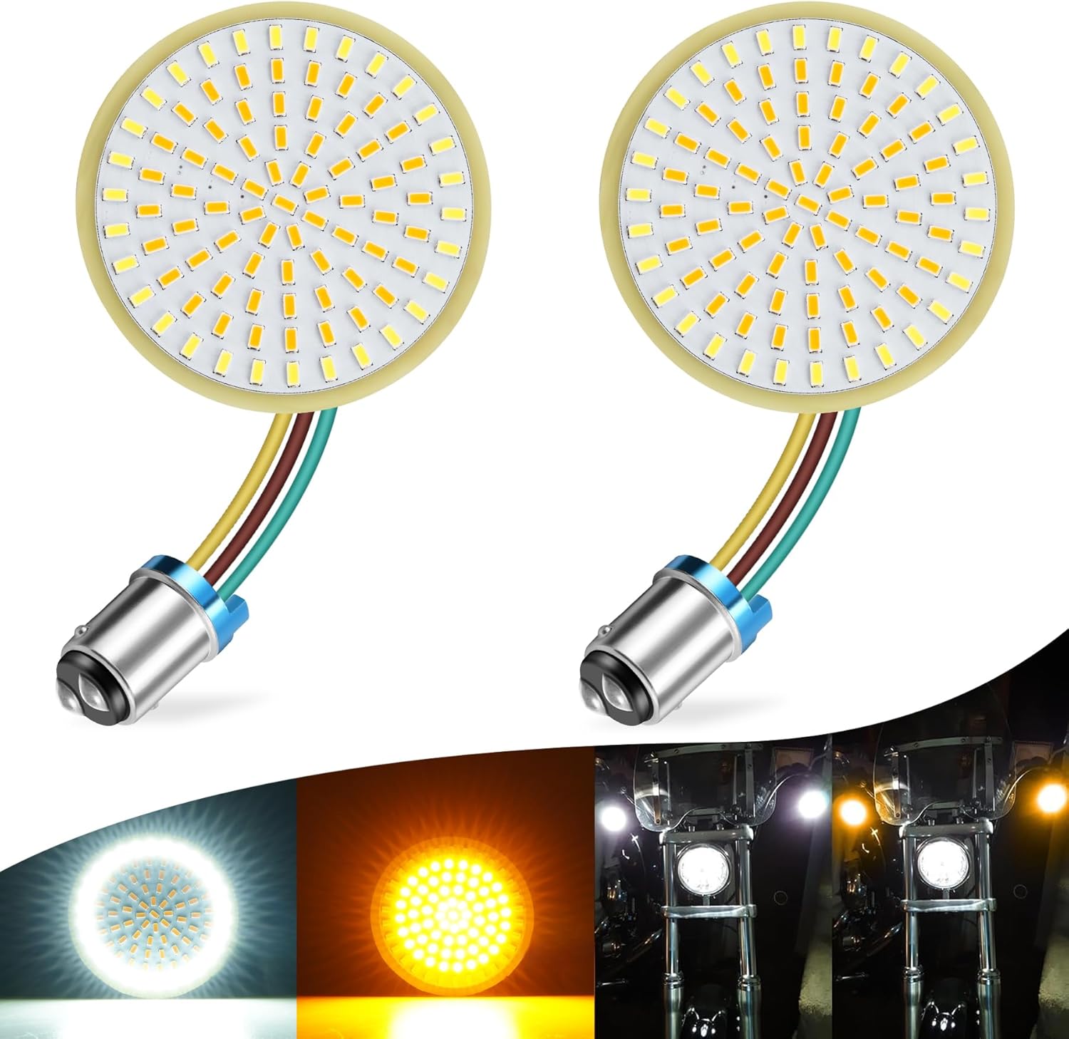 Amazon.com: LivTee Extremely Bright Front Turn Signals & Running ...