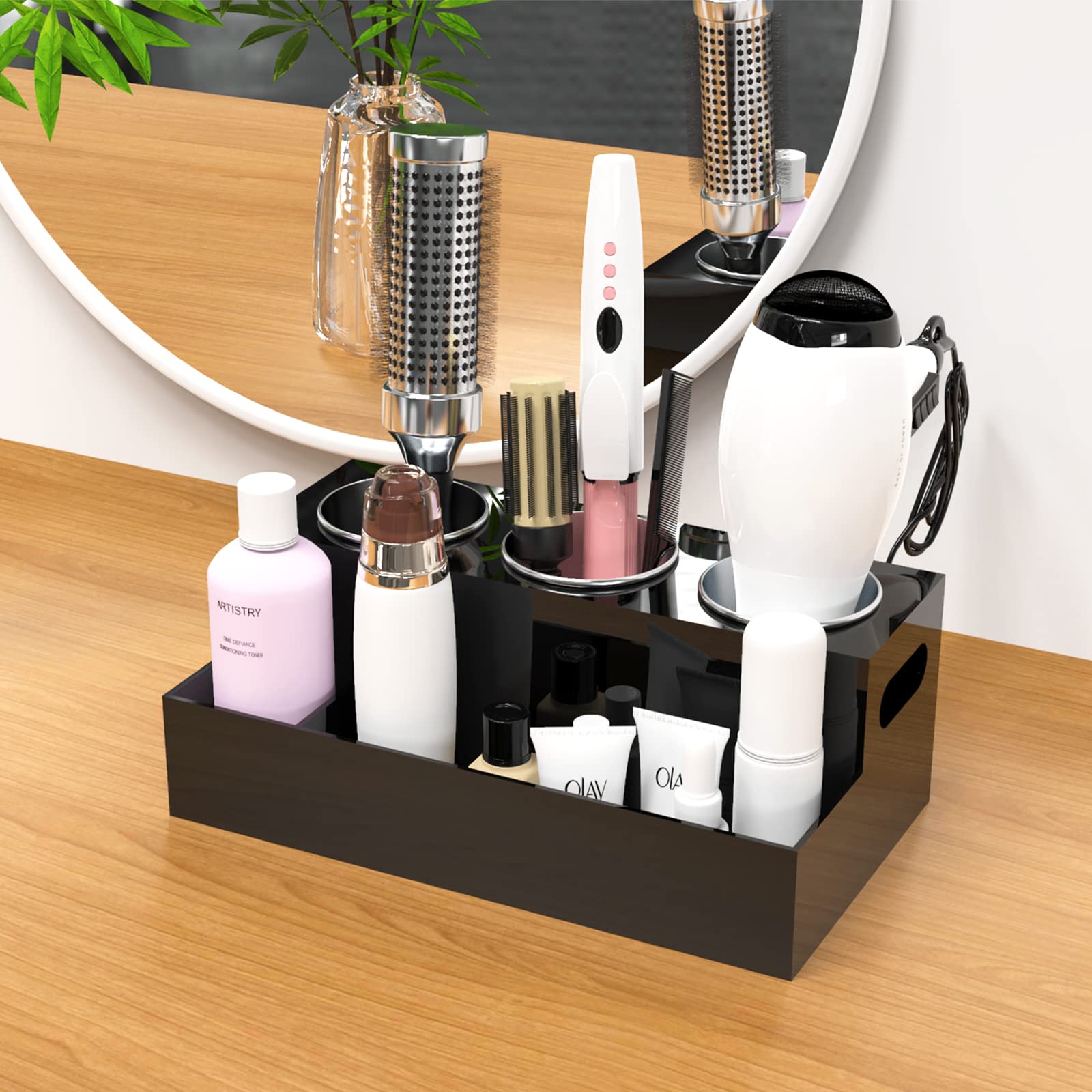 Snapklik.com : Hair Tool Organizer, ILYXY Acrylic Hair Dryer Holder ...