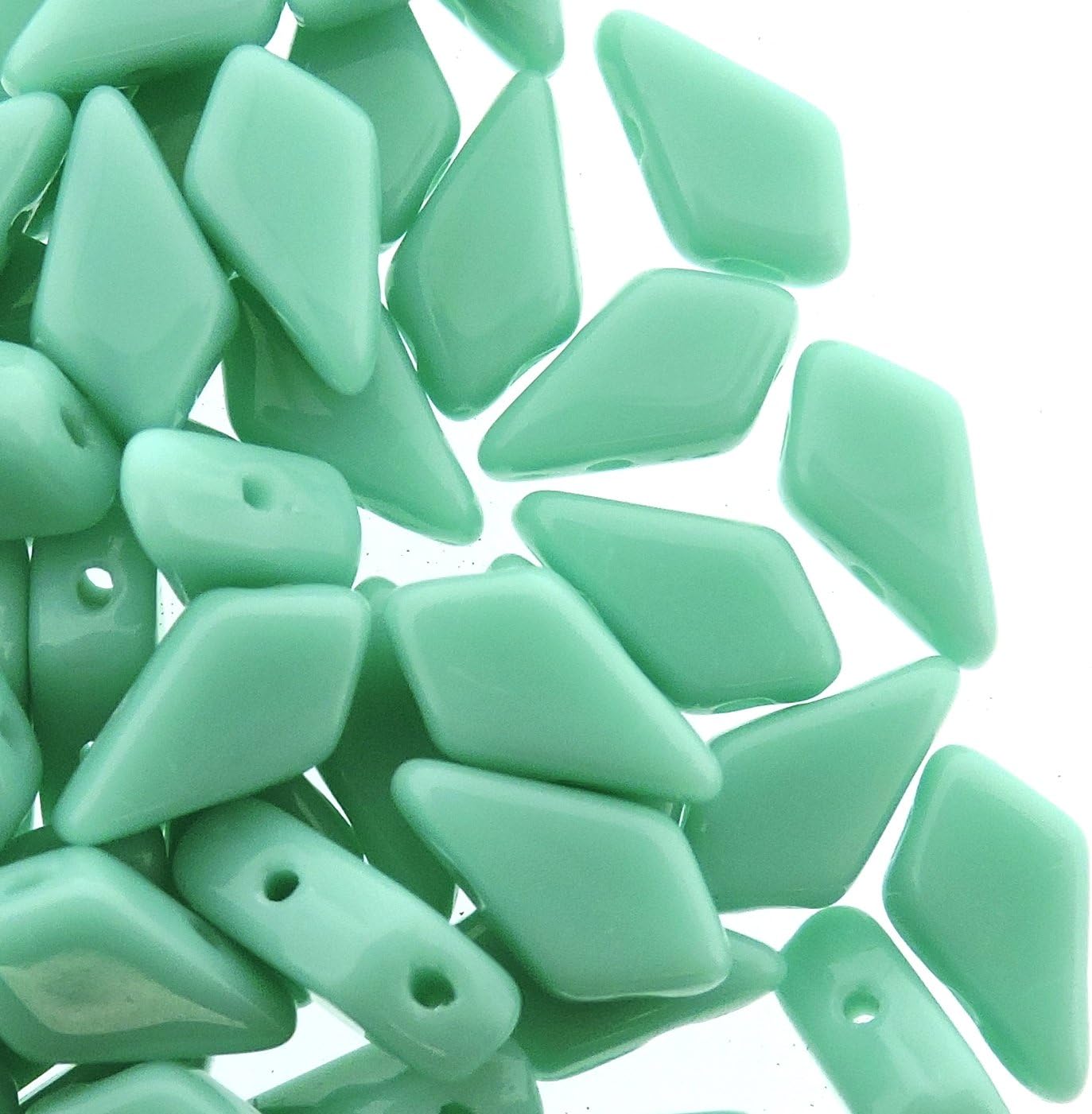 Amazon.com: Czech Glass Kite Beads, 2-Hole Elongated Diamond Shaped ...