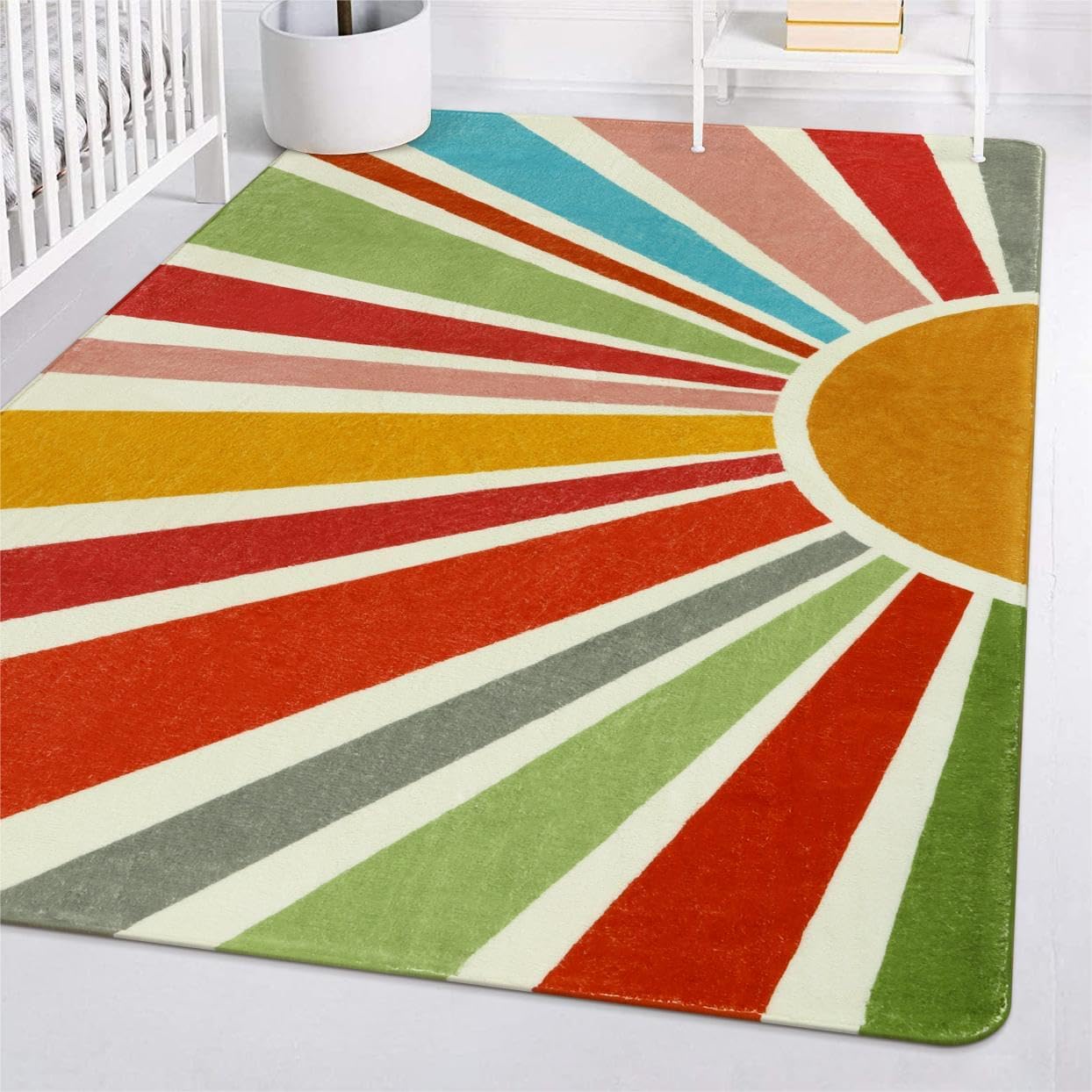 Amazon.com: STARUIA Boho Washable Rug 4'x6' Kids Area Rug for Playroom ...