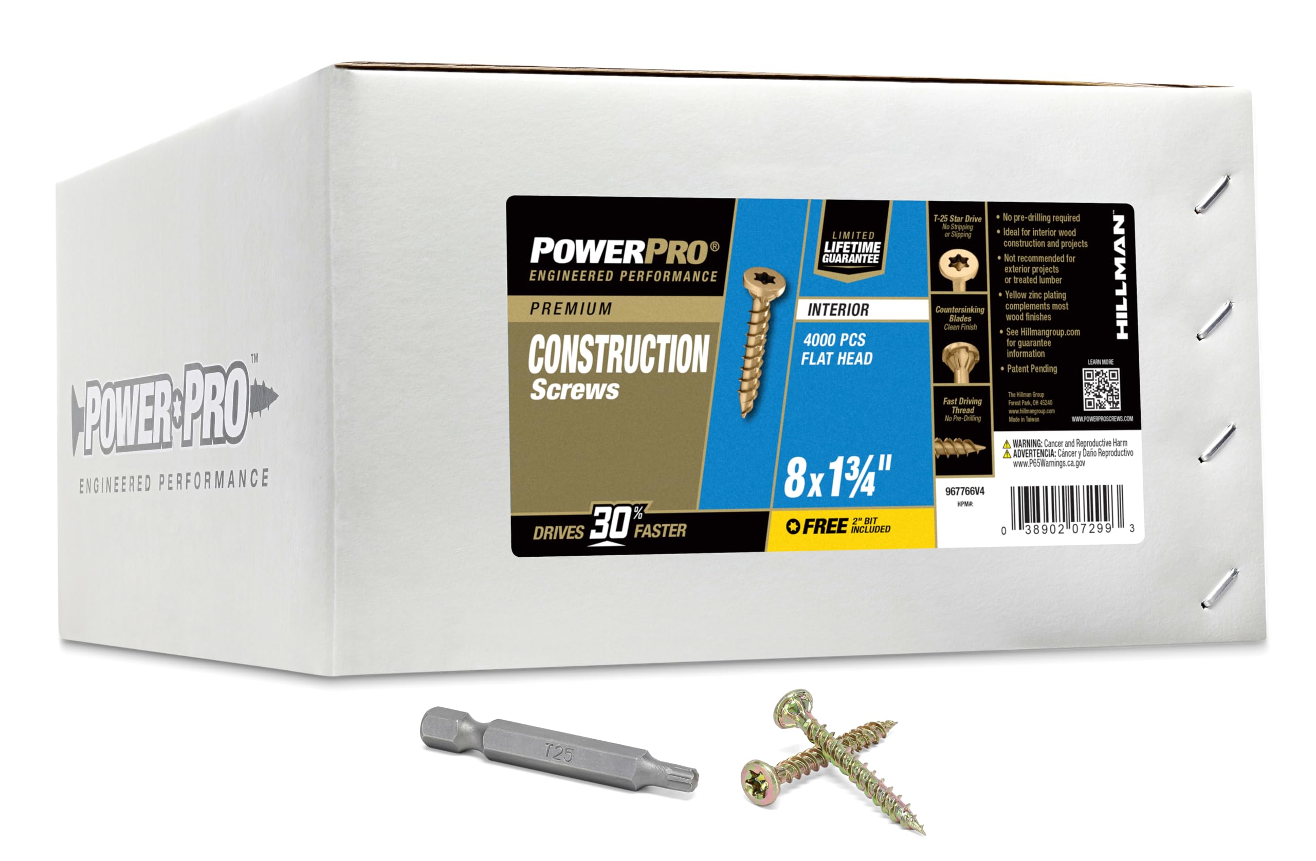 Amazon.com: Power Pro Premium Interior Construction Screws (#1 x 1-3/4 ...