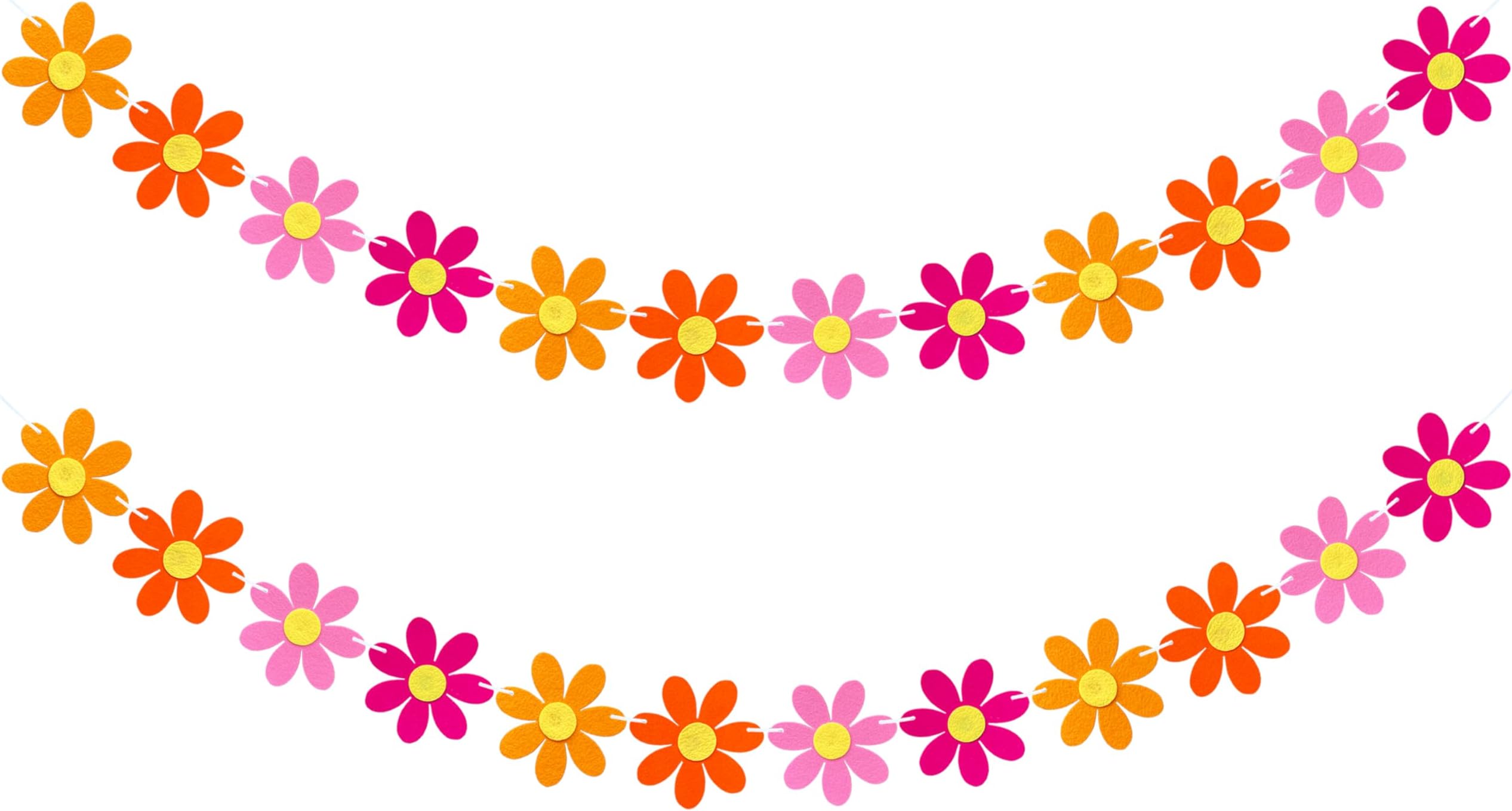 Amazon.com: Daisy Boho Banner Party Decorations,3 Packs Groovy Party ...