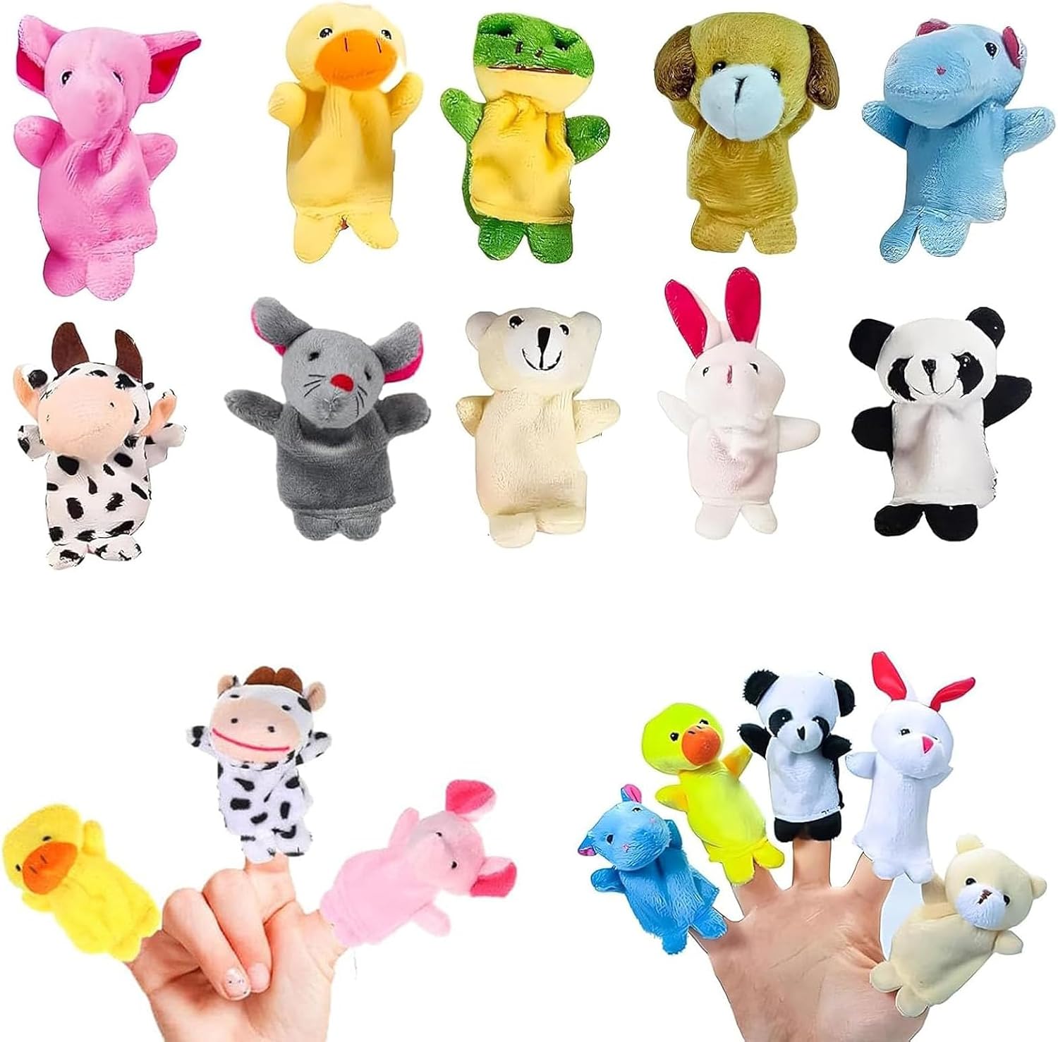 aqlbhz 10 Mini Finger Puppets Assortment for crianças & Meninas: Animal ...
