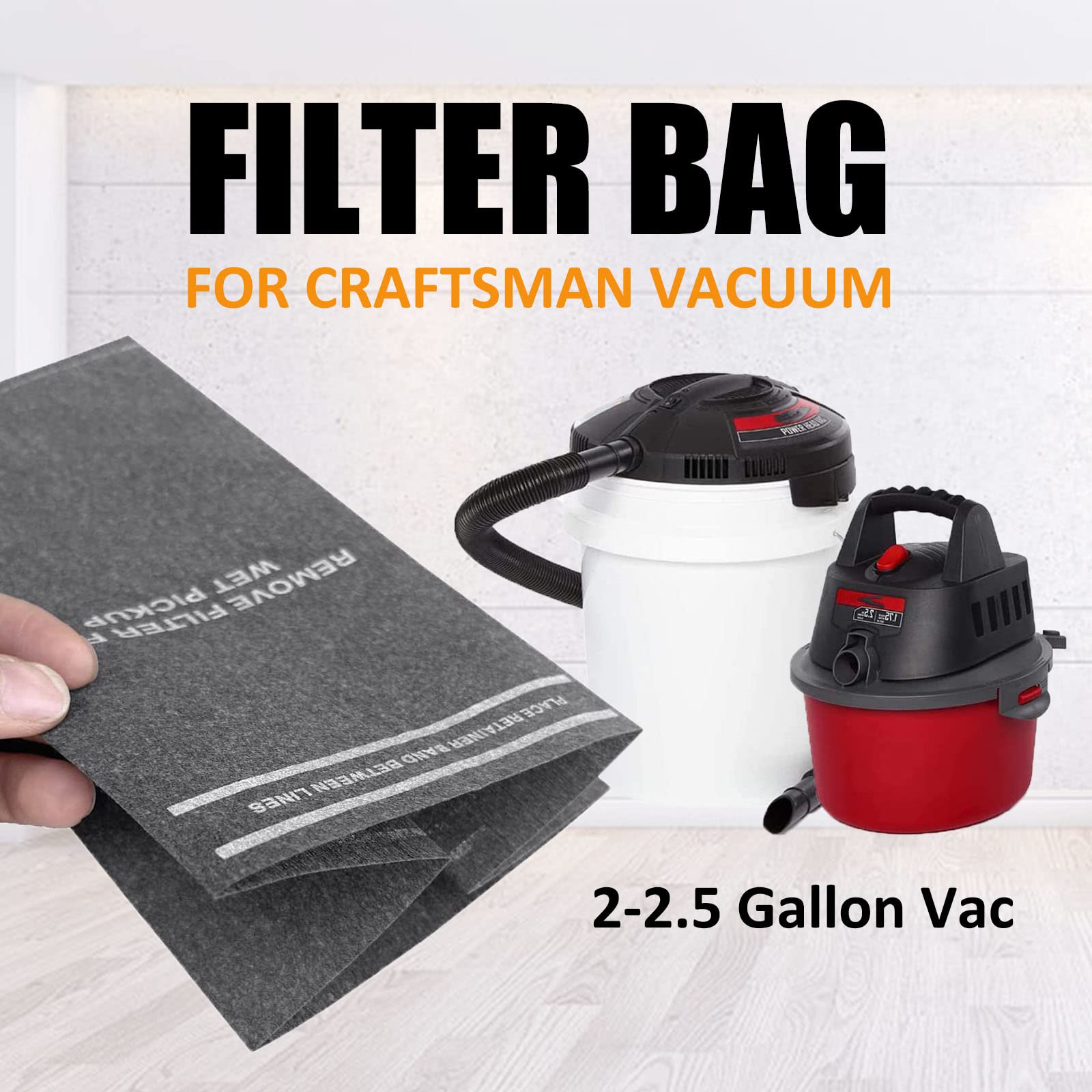 Snapklik.com : 9-38737 Shop Vac Filter Bags Compatible
