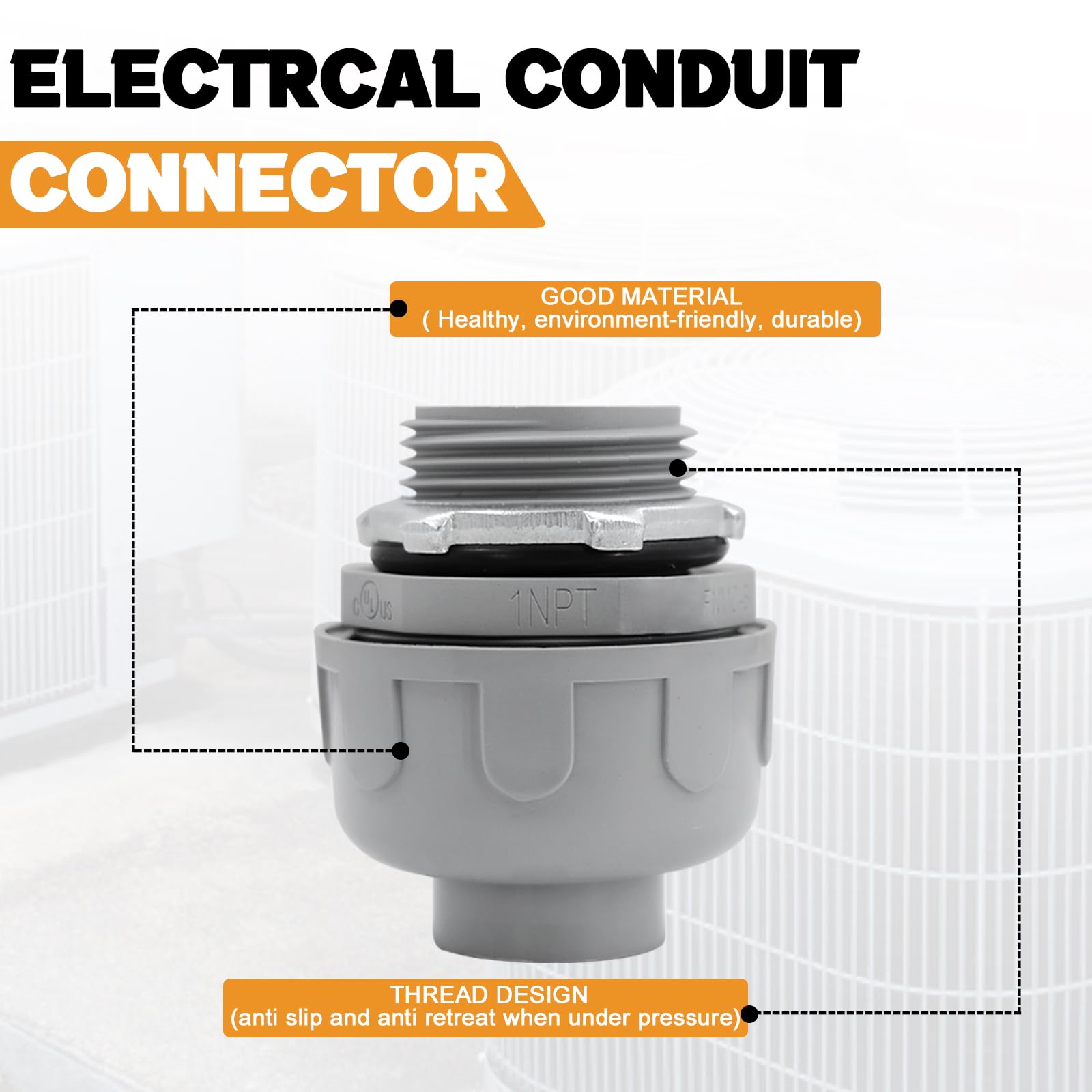 Snapklik.com : Wocloer 1 Inch Liquid Tight Connector PVC Flexible ...