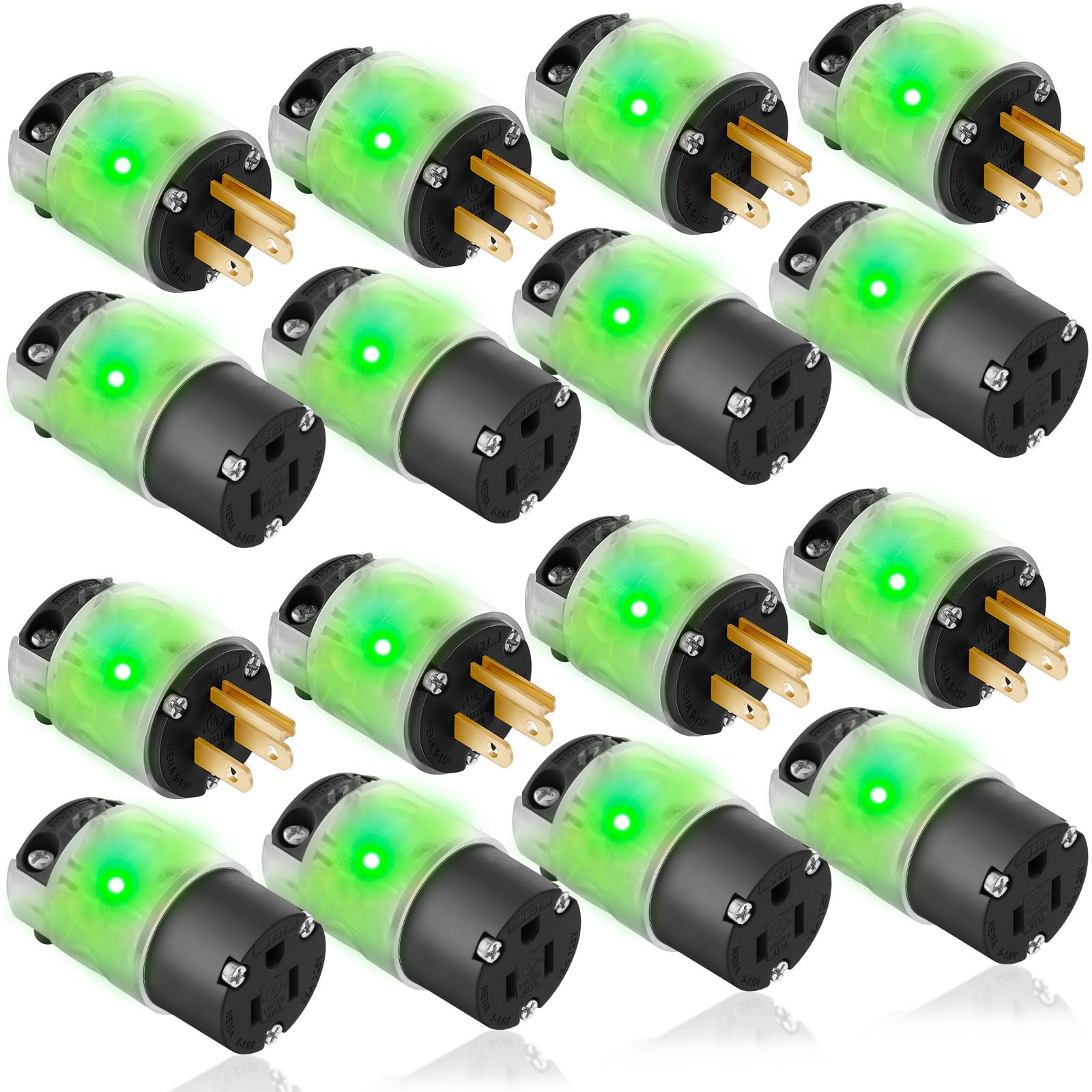 Amazon.com: Flutesan 8 Set 16 Pcs Lighted Plug and Connector Set ...