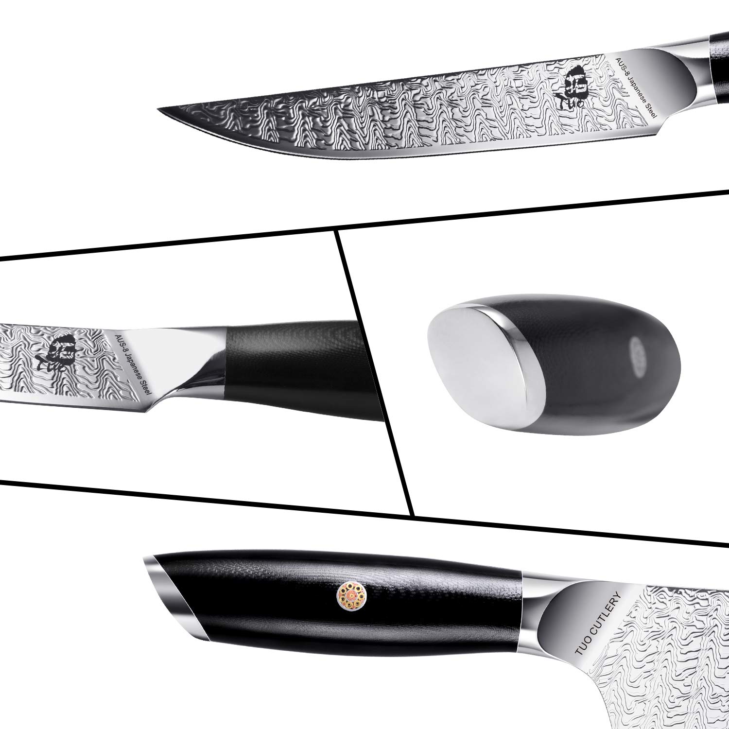 Snapklik.com : TUO Kitchen Steak Knife - 5 Inch Straight Single Steak ...
