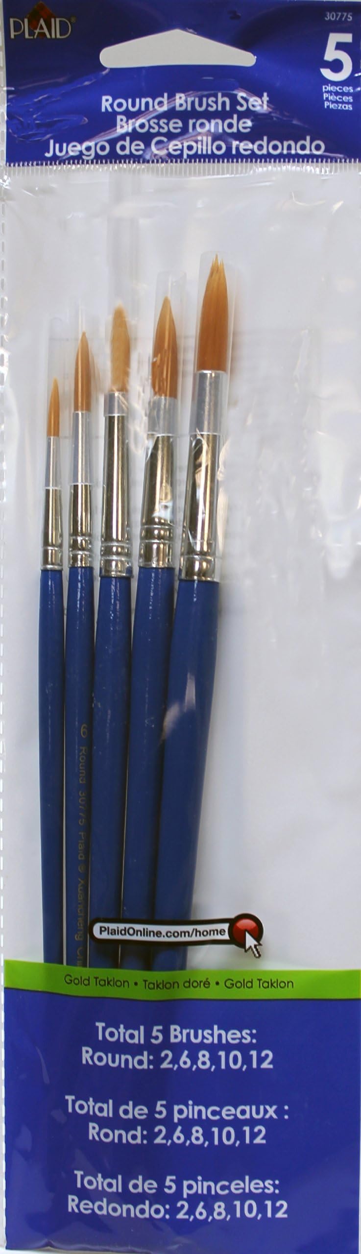 Amazon.com: Plaid Round Paint Brush Set, 30775 (5-Piece)