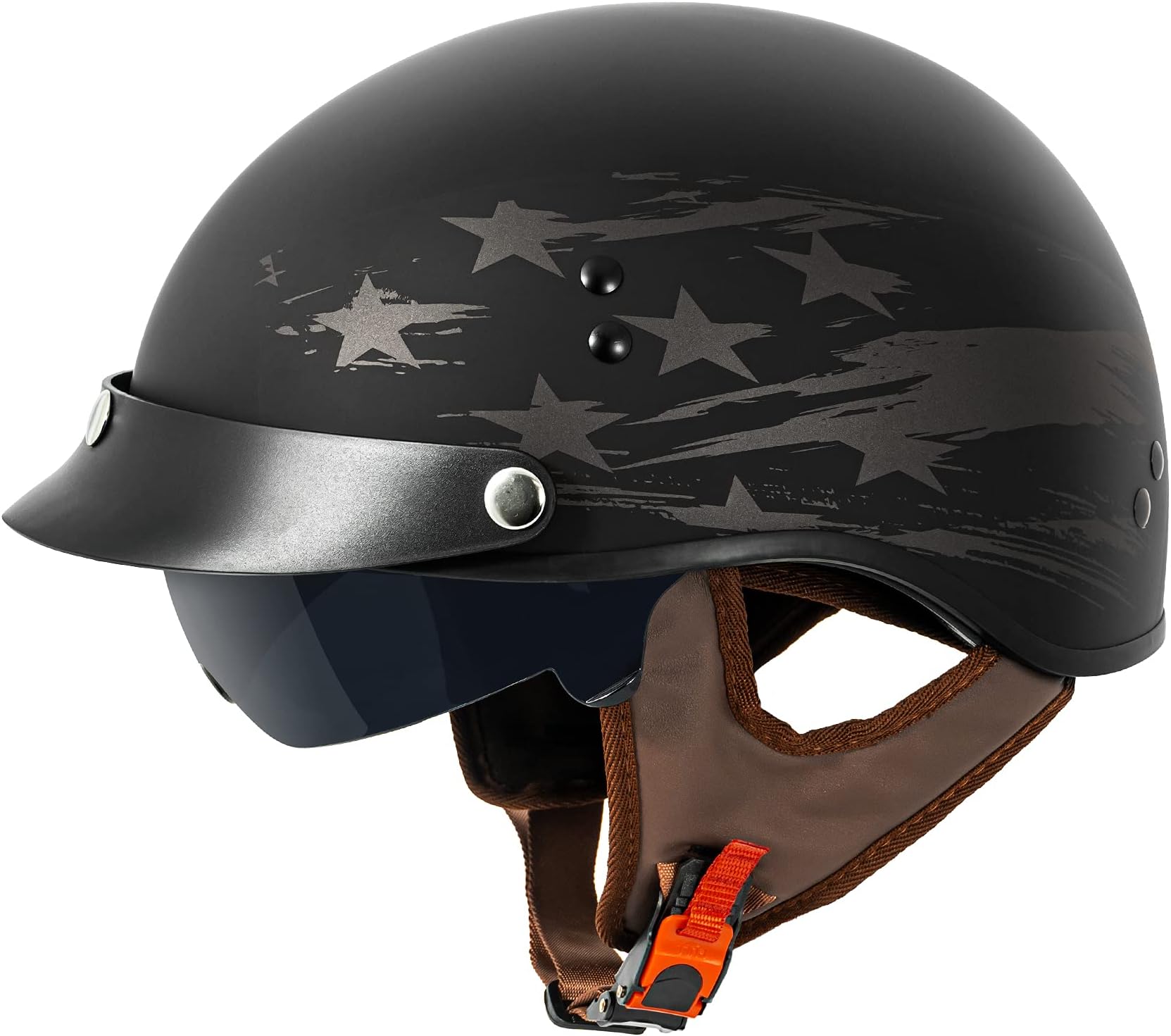 Amazon.com: Cartman Motorcycle Open Face Helmet with Sun Visor Quick ...