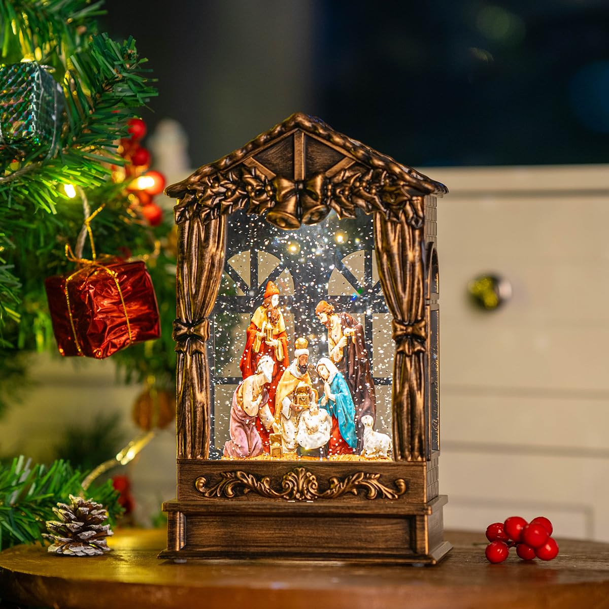 Lighted Manger Scene For Christmas VEIKOUS 5 Ft. Nativity Set Outdoor