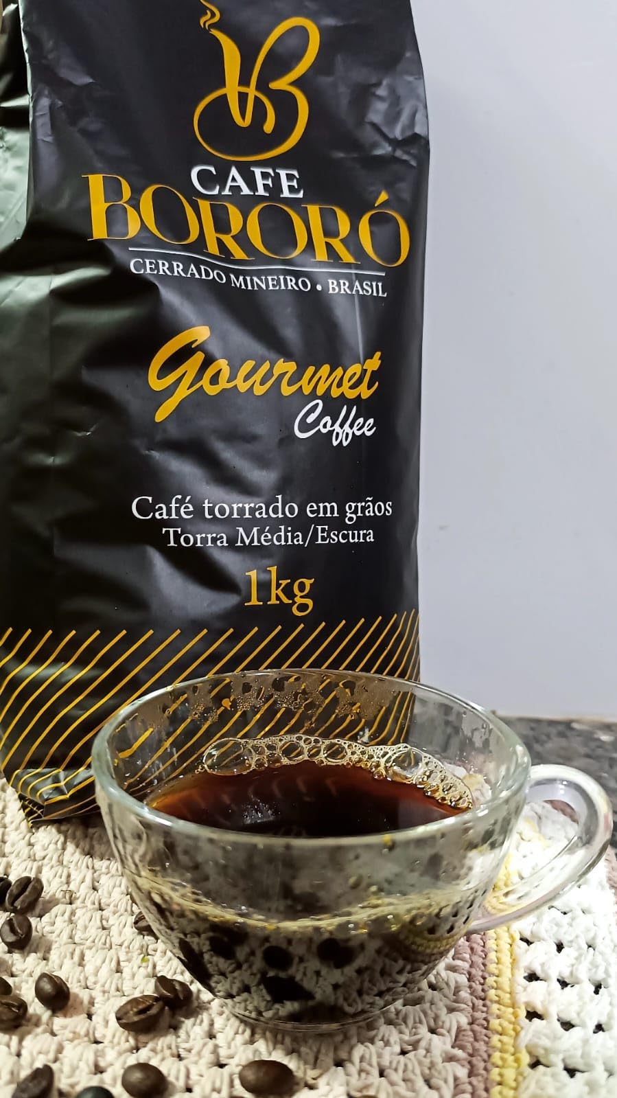 Café Em Grãos Torrado 100% Arábica Gourmet Torra Escura 1kg Café Bororó | Amazon.com.br