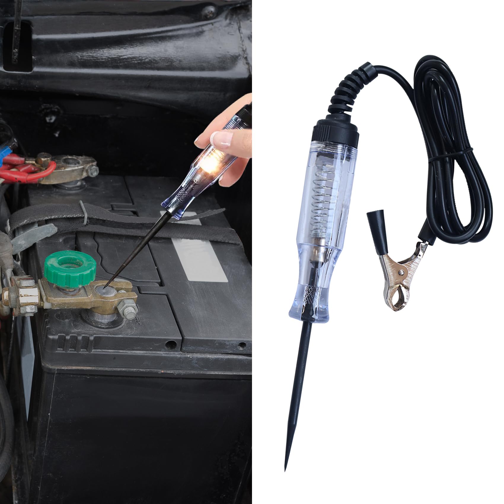 Amazon.com: Kutyun Test Light Automotive, 6V-12V-24V DC Car Circuit ...