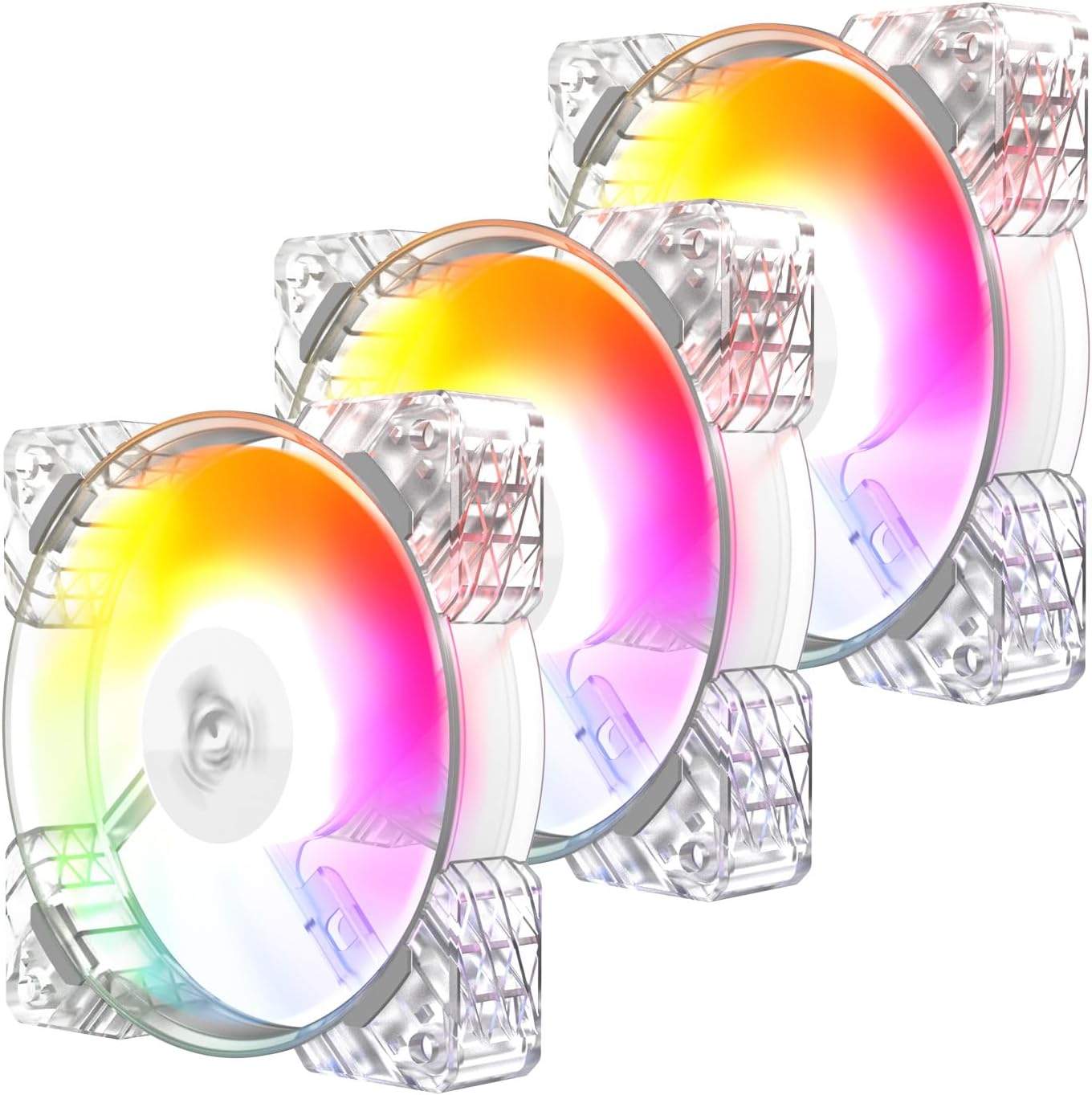 Amazon.com: ALSEYE N12 Case Fans, 3 Pack 120mm ARGB & PWM PC Case ...