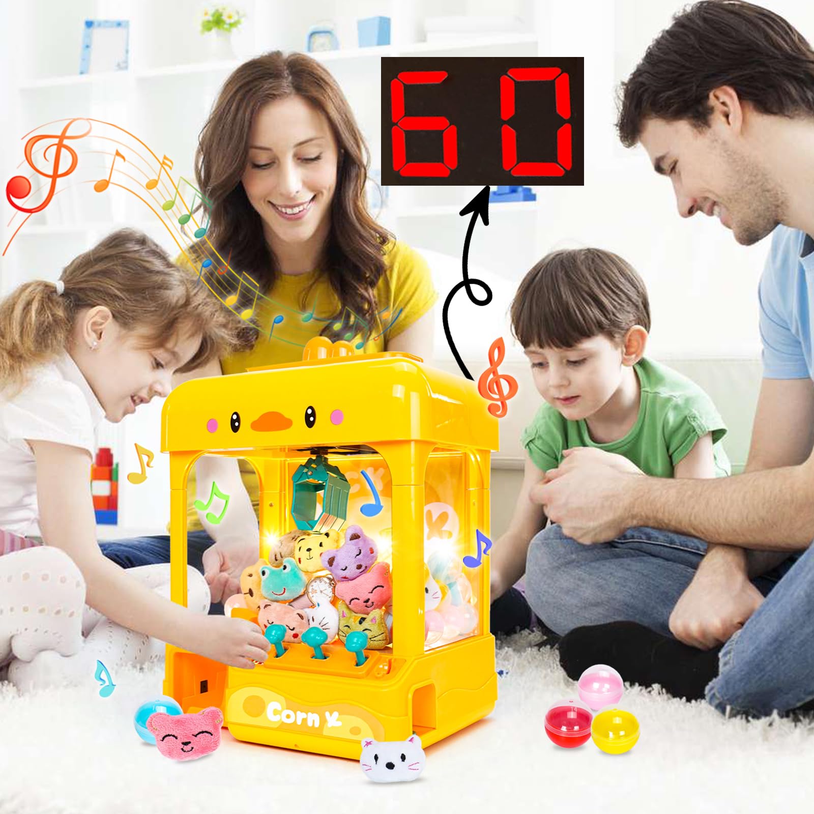 Mini Claw Machine for Kids Adults with Prizes & Pink Watch, Volume ...