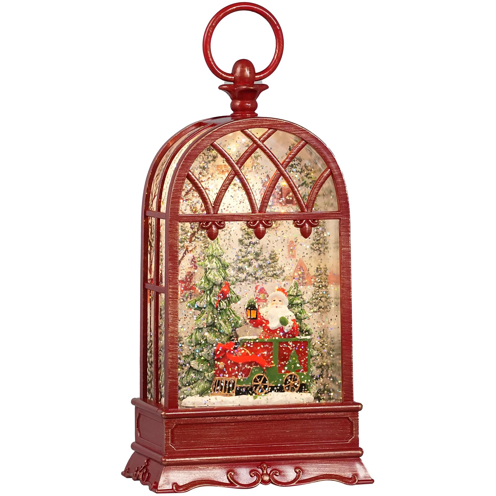 Amazon.com: Snow Globe Christmas with Santa Claus, Lighted Christmas ...