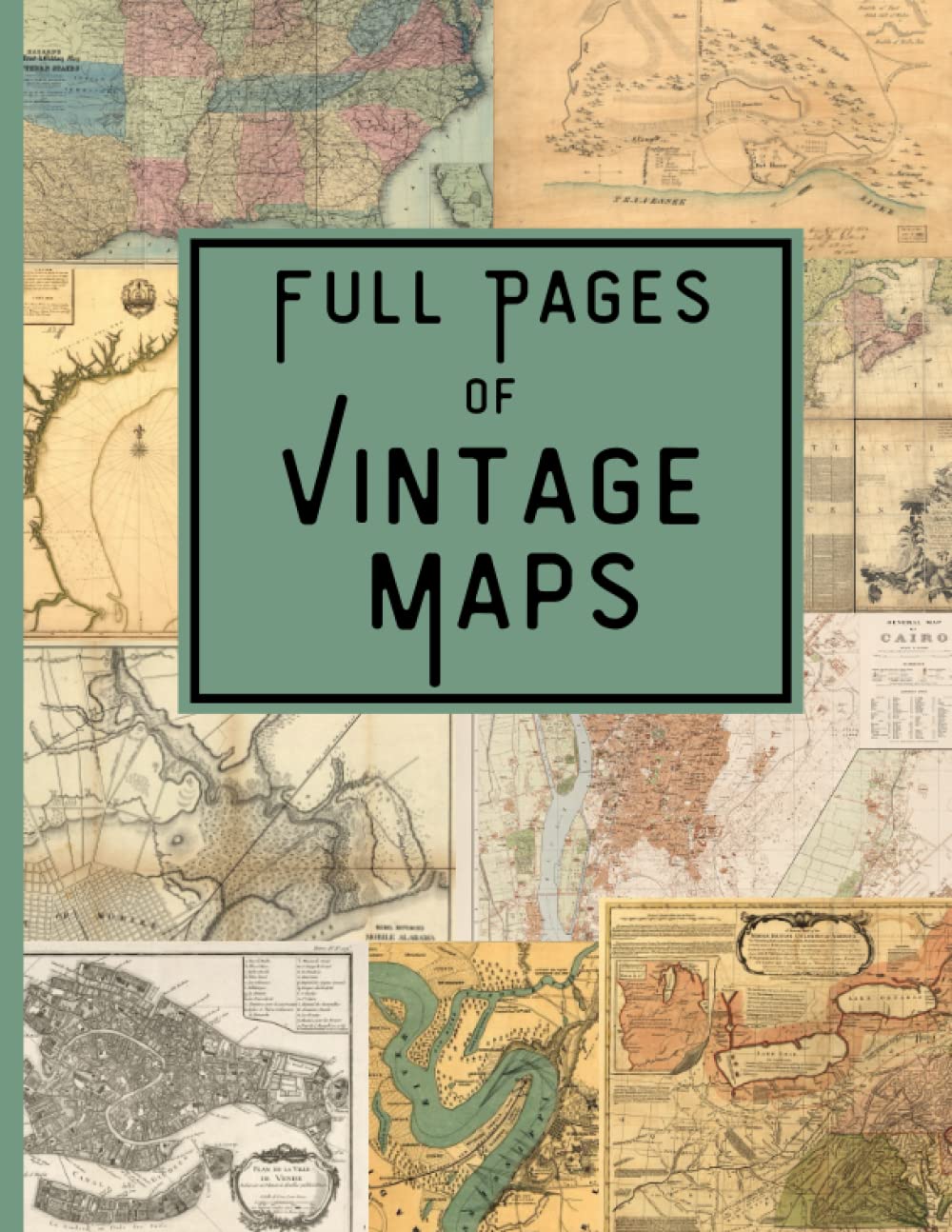 Full Pages of Vintage Maps: (Matte) Vintage Maps for Junk Journaling ...