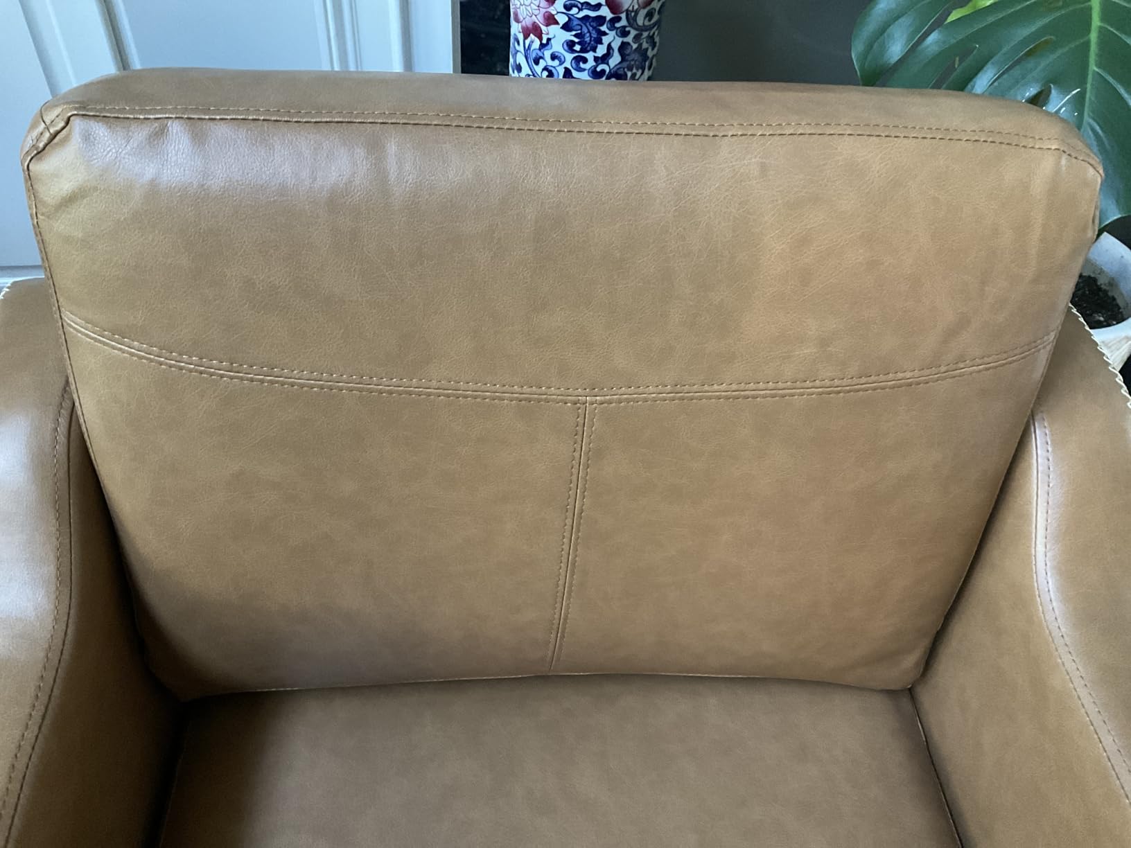 $41/mo - Finance PU Leather Accent Chair Set of 2, Mid-Century Modern ...