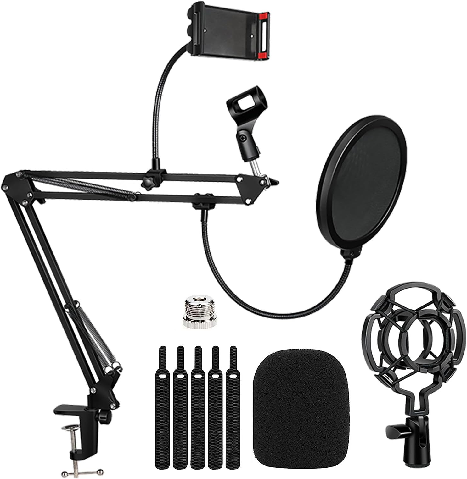 Amazon.com: Microphone Stand for Blue Yeti, Snowball Boom Arm Mic Stand ...