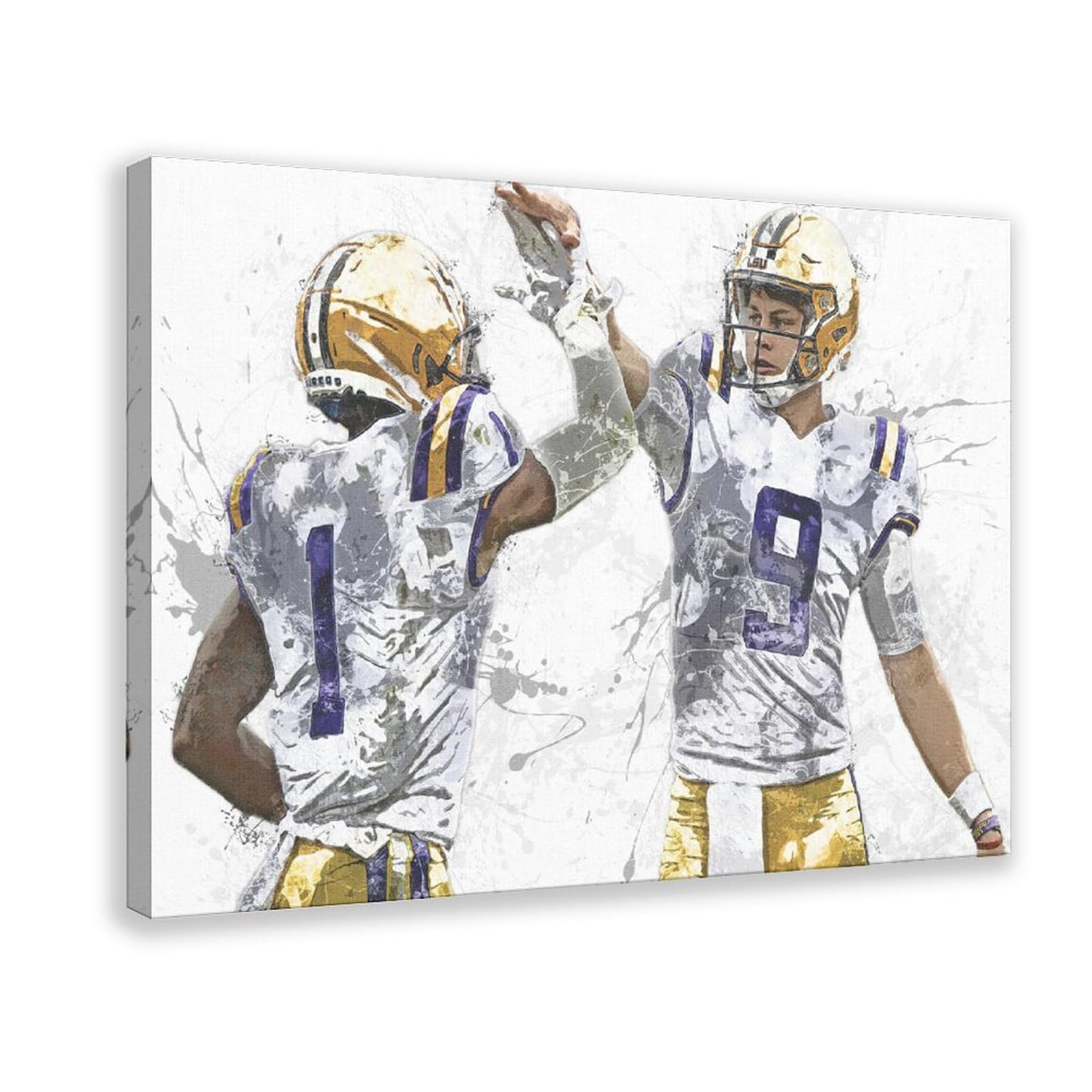 Amazon.com: Joe Burrow Ja'marr Chase Poster Canvas Poster Bedroom Decor ...