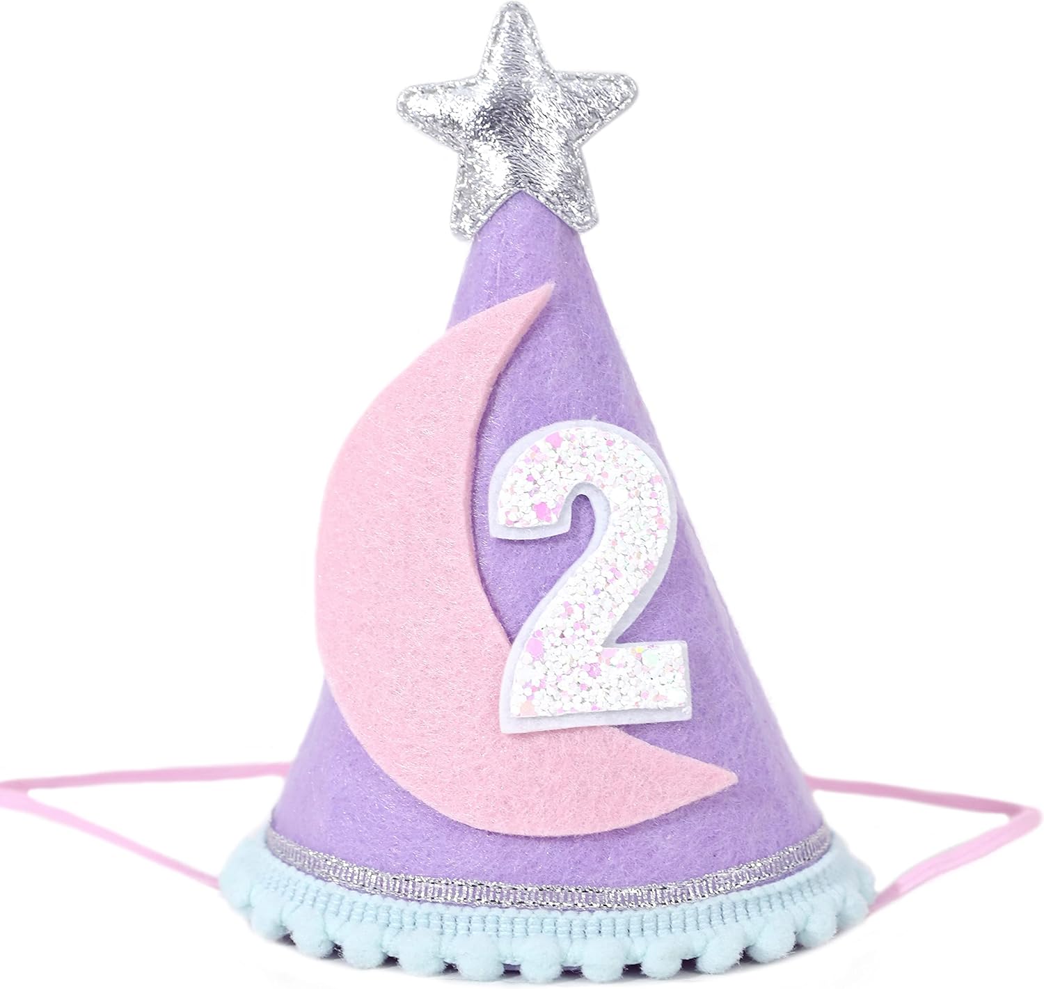 Amazon.com: Two the Moon Space-Themed 2nd Birthday Hat and Decorations ...