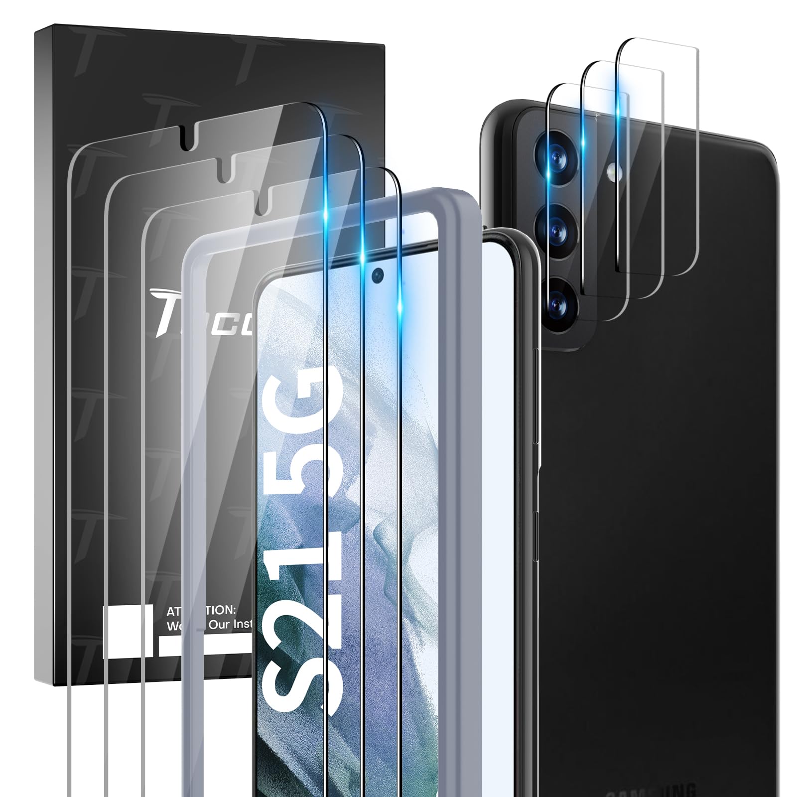 Amazon.com: TOCOL 6 Pack Compatible with Samsung Galaxy S21 5G 6.2 inch ...