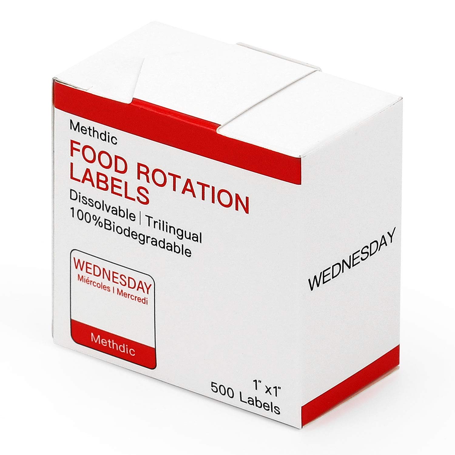 Methdic Dissolvable Food Rotation Labels Day of The Week Stickers 500 ...