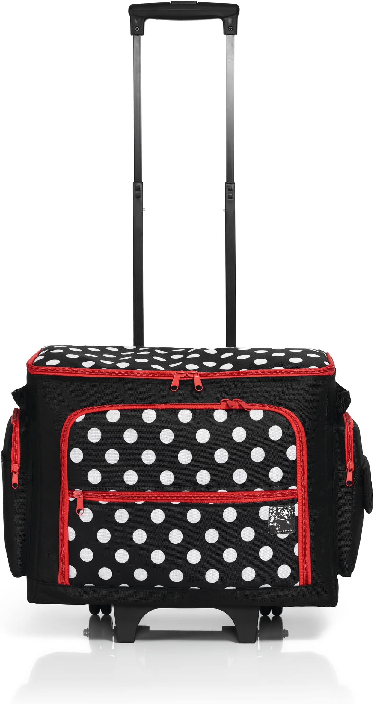 Prym 612630 Sewing machine Trolley Polka Dots, Black/Red/White, 44 x 22 ...
