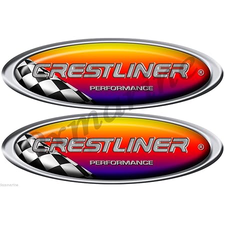 Amazon.com: Two Oval Crestliner Decals/Stickers - 10" x 3.25" Each ...