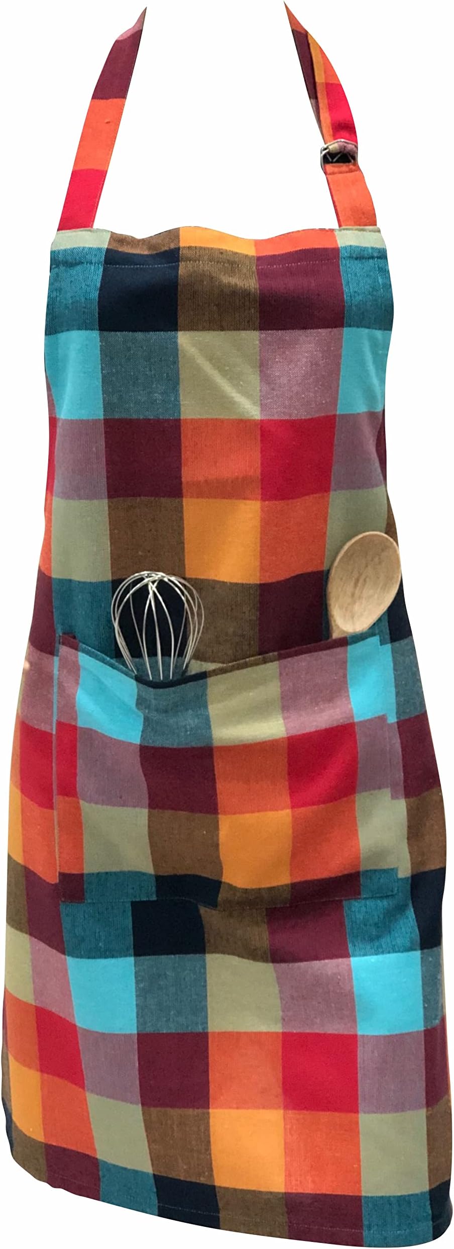 Buy PIXEL HOME DECOR Cotton Apron with Front Center Pocket with End ...