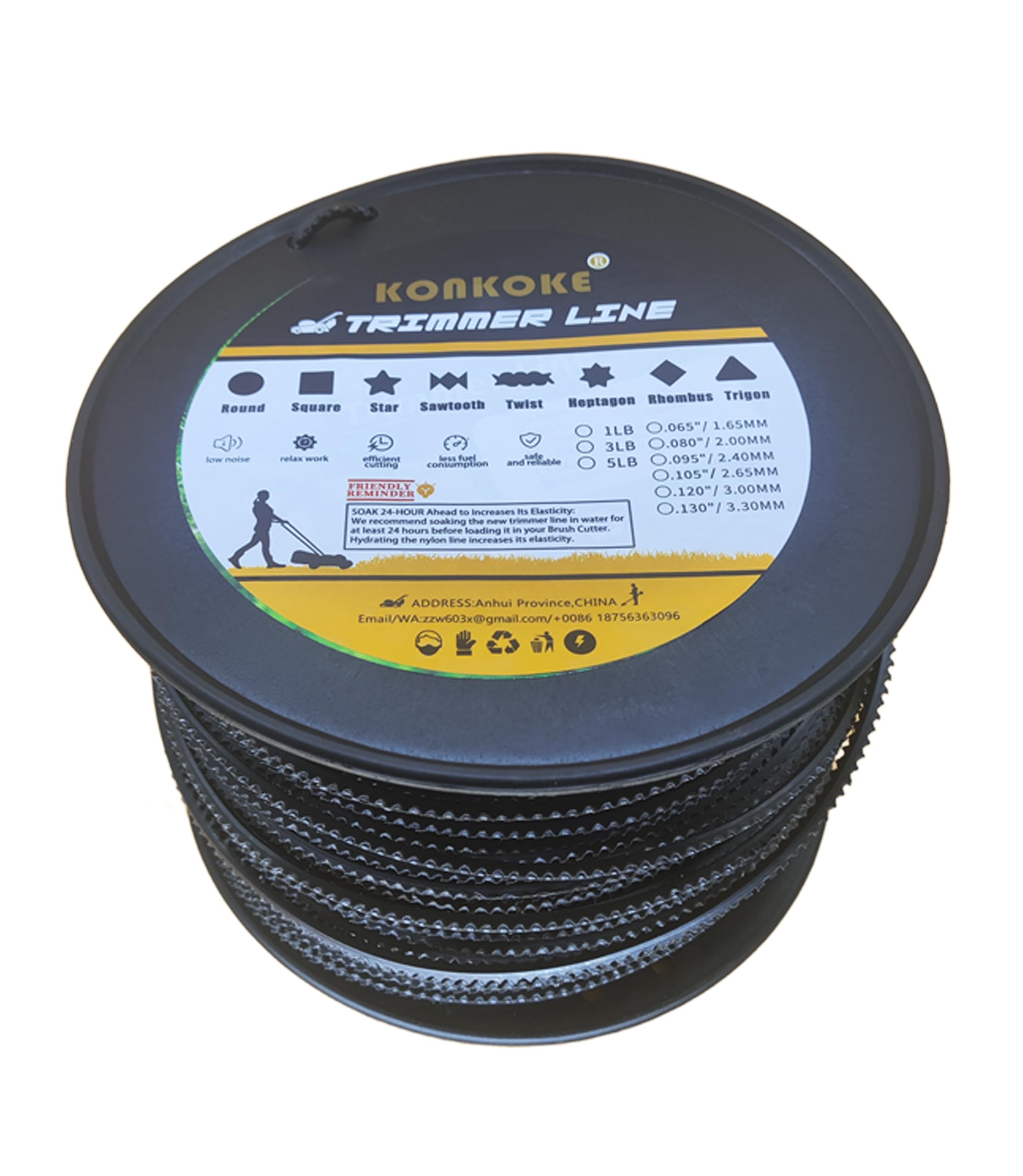 Amazon.com : konkoke Weed Eater String,Sawtooth 120 Trimmer Line, Heavy ...