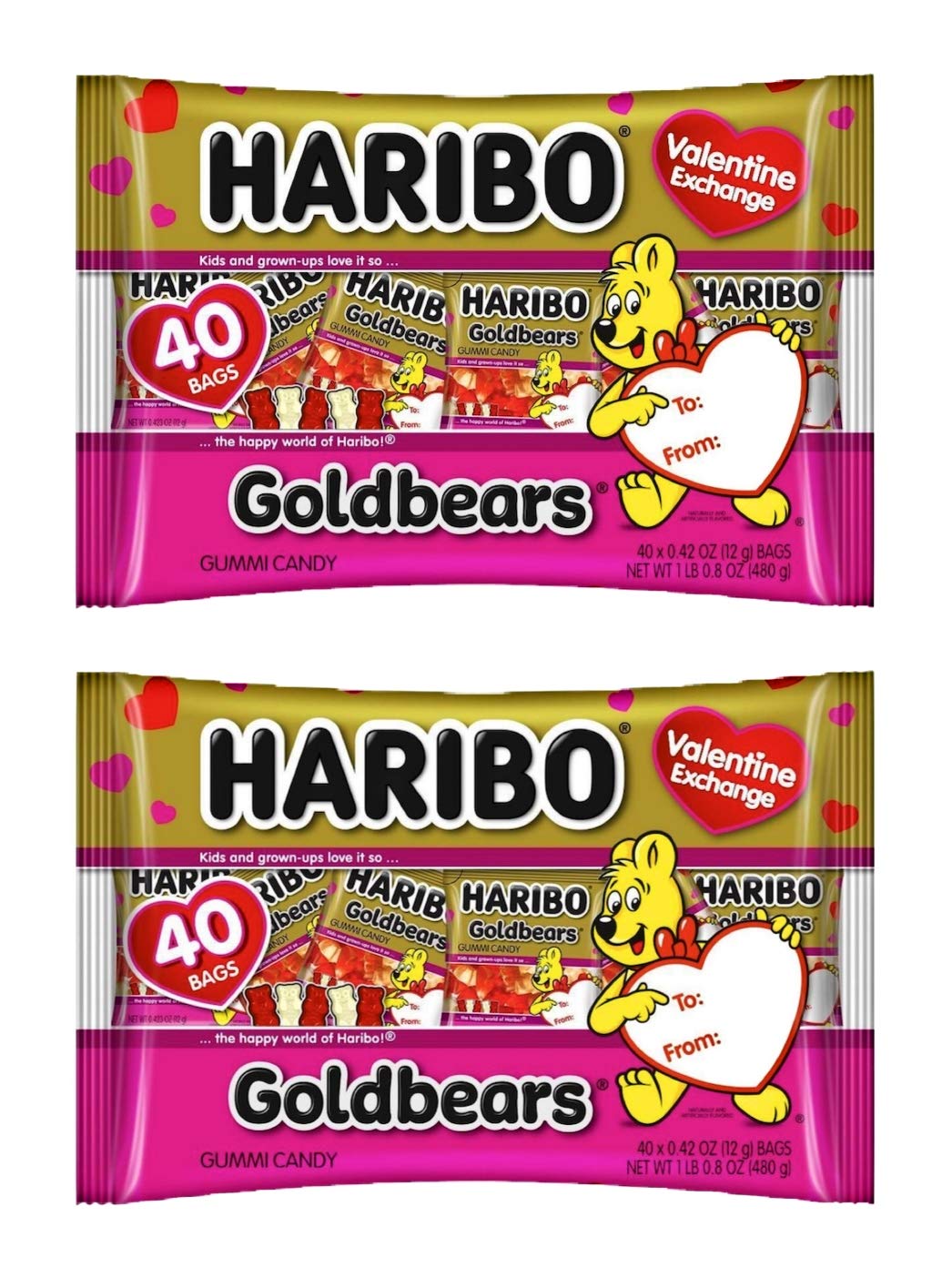 Buy eonou Haribo Gummy Bears Mini Packs Valentines Day Gummi Candy Bulk ...