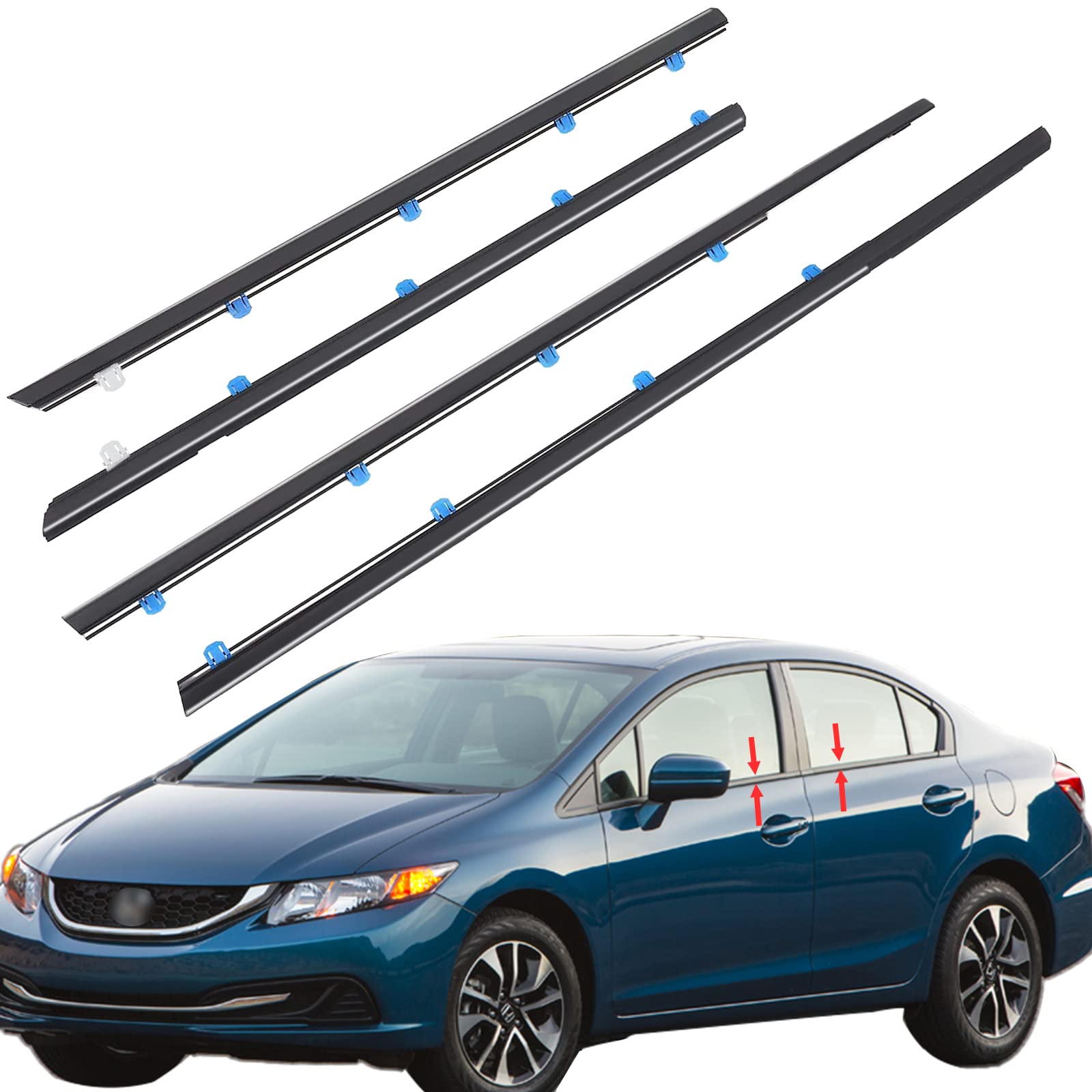 Piodelo Weatherstrip Window Moulding Trim Seal Belt Kit, Car Out Door ...