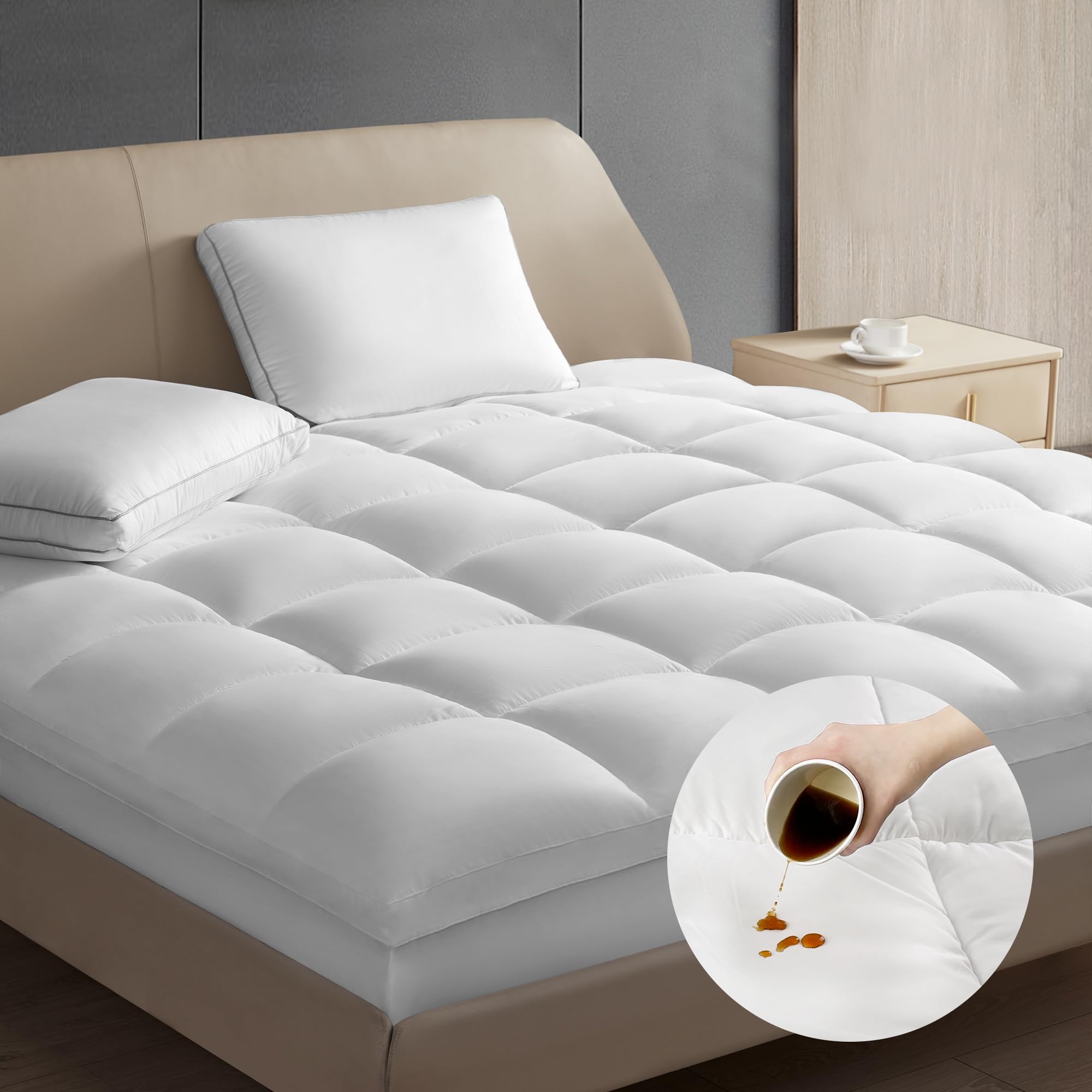Amazon.com: Hotel Grand Pillow Top Mattress Topper Twin Size ...