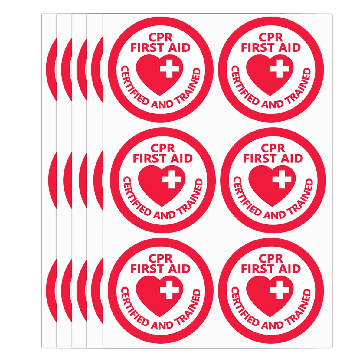 "CPR First Aid Certified" Hard Hat Labels,2 Inch EMT AED Helmet Decals ...