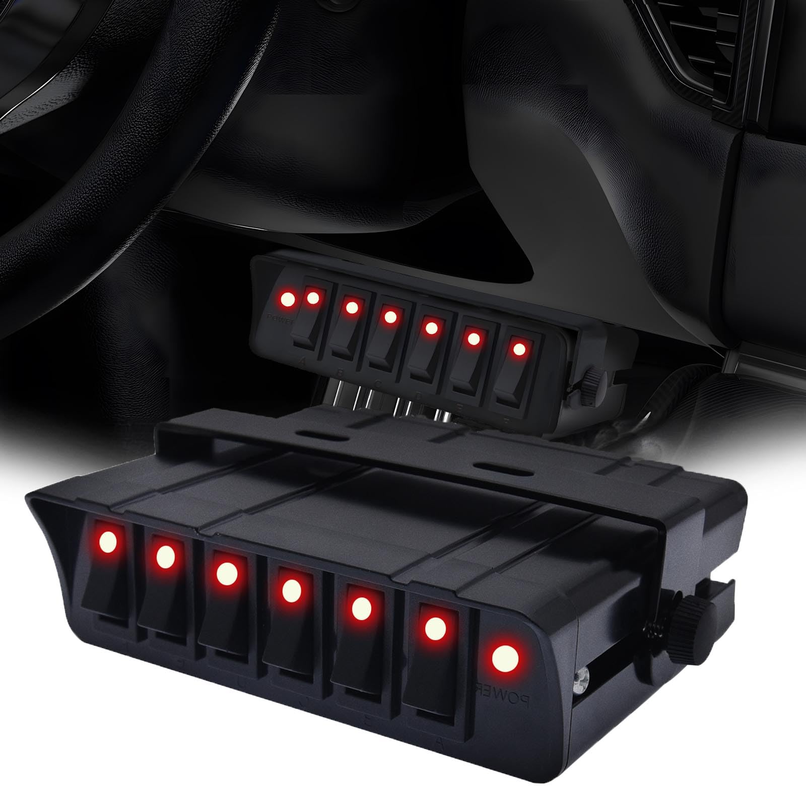 Snapklik.com : 6 Gang Switch Box Rocker Toggle Switch Panel 12V Rocker ...