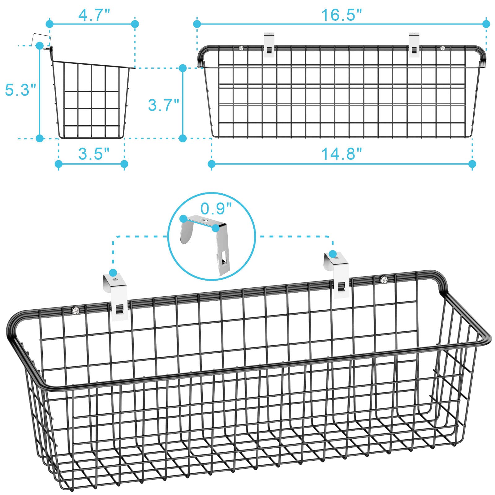 Snapklik.com : Cambond Wall Basket, Cabinet & Mounted Wire Baskets, Durable Hanging Storage For ...