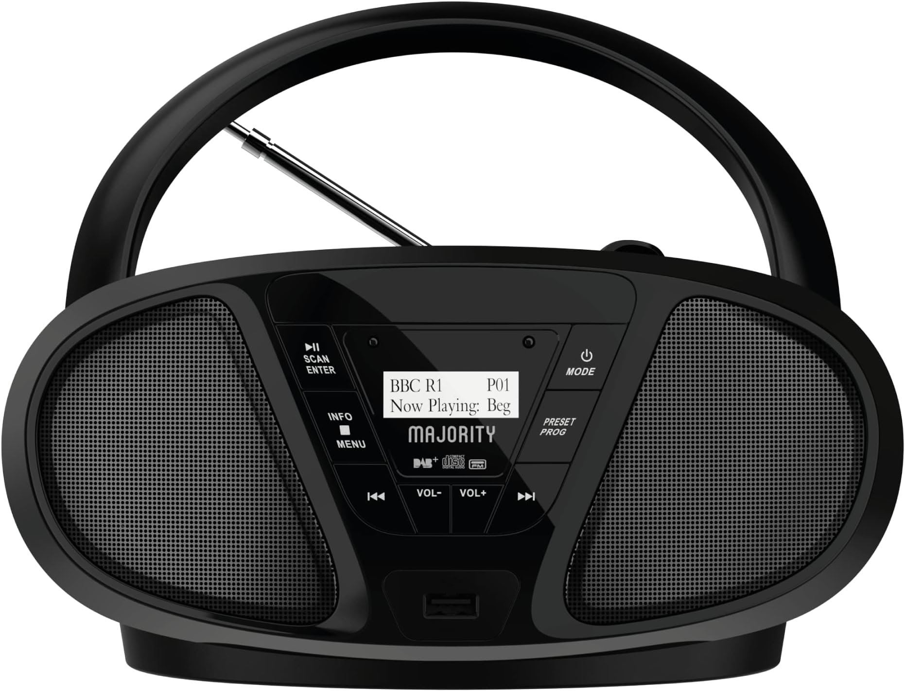 MEDION tragbare Boombox E65711, CD/MP3 Player, UKW FM, AUX ...