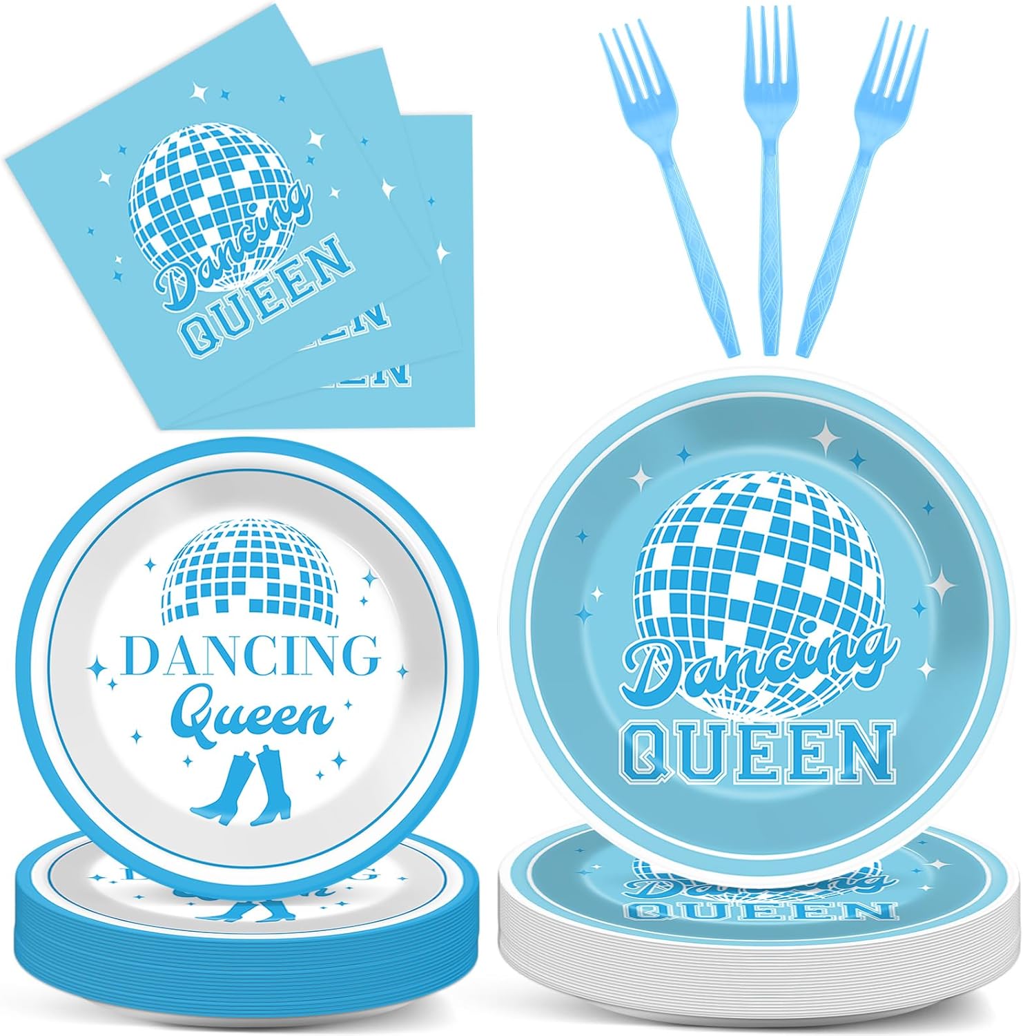 Amazon.com: Justforjoyful 96Pcs Dancing Queen Party Supplies Dancing ...