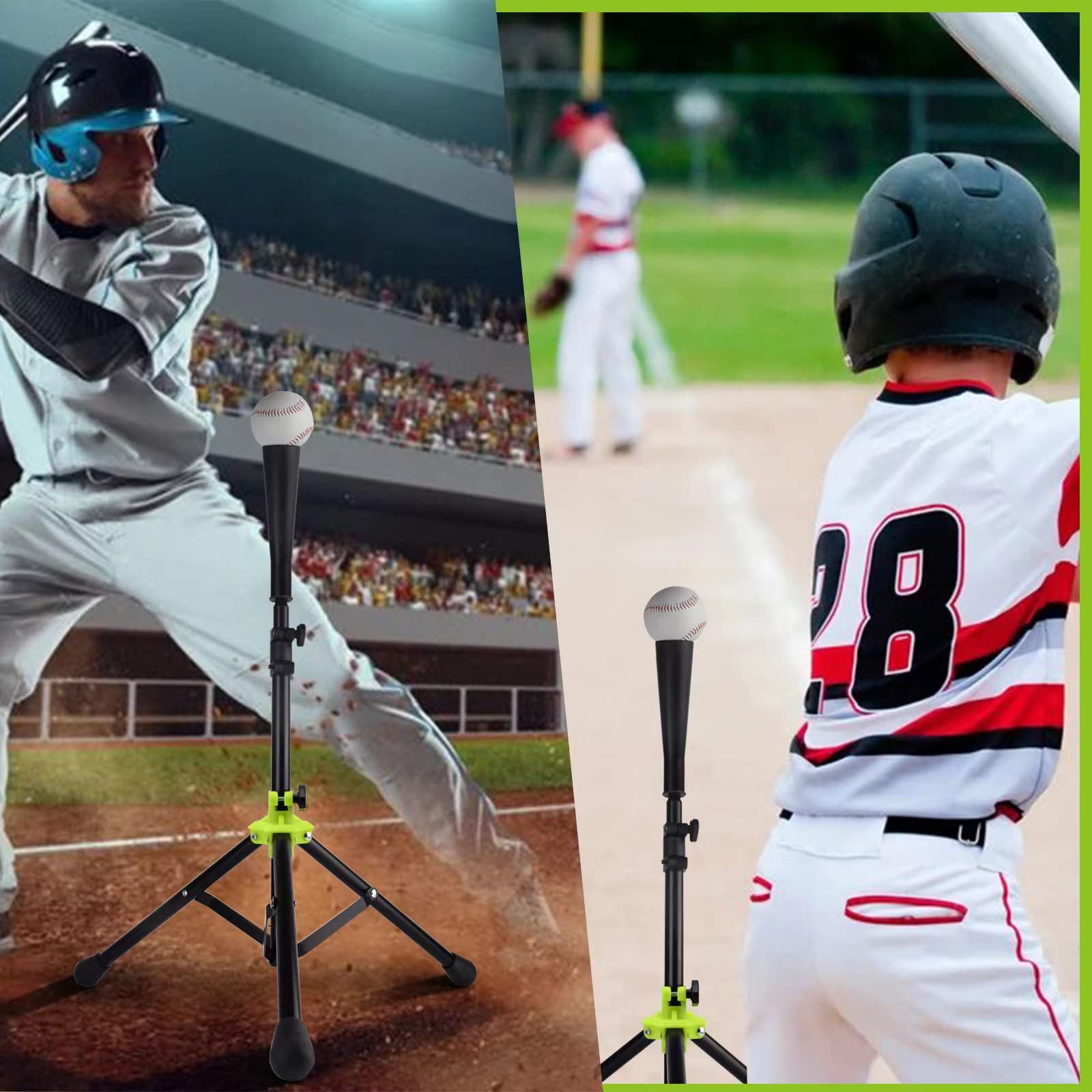 Eastgoing Heavy Duty Baseball and Softball Portable Travel Batting Tee ...