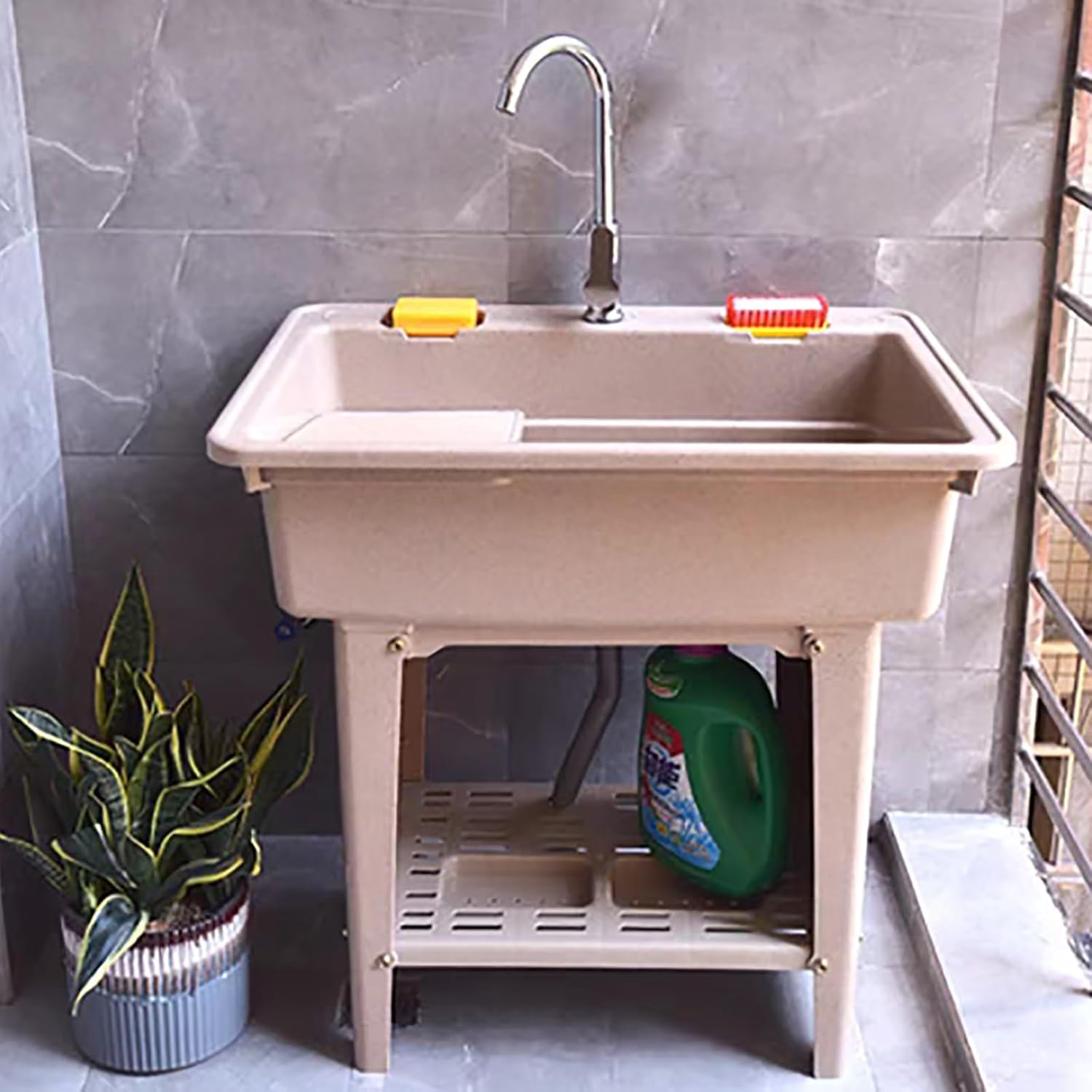 Utility Sinks for a Laundry Room, Plastic Freestanding Utility Tub ...