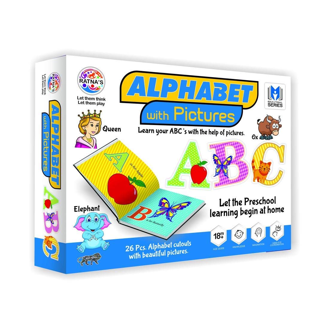 Mgc Ratnas Educational Alphabet With Pictures For Kids To Start ...