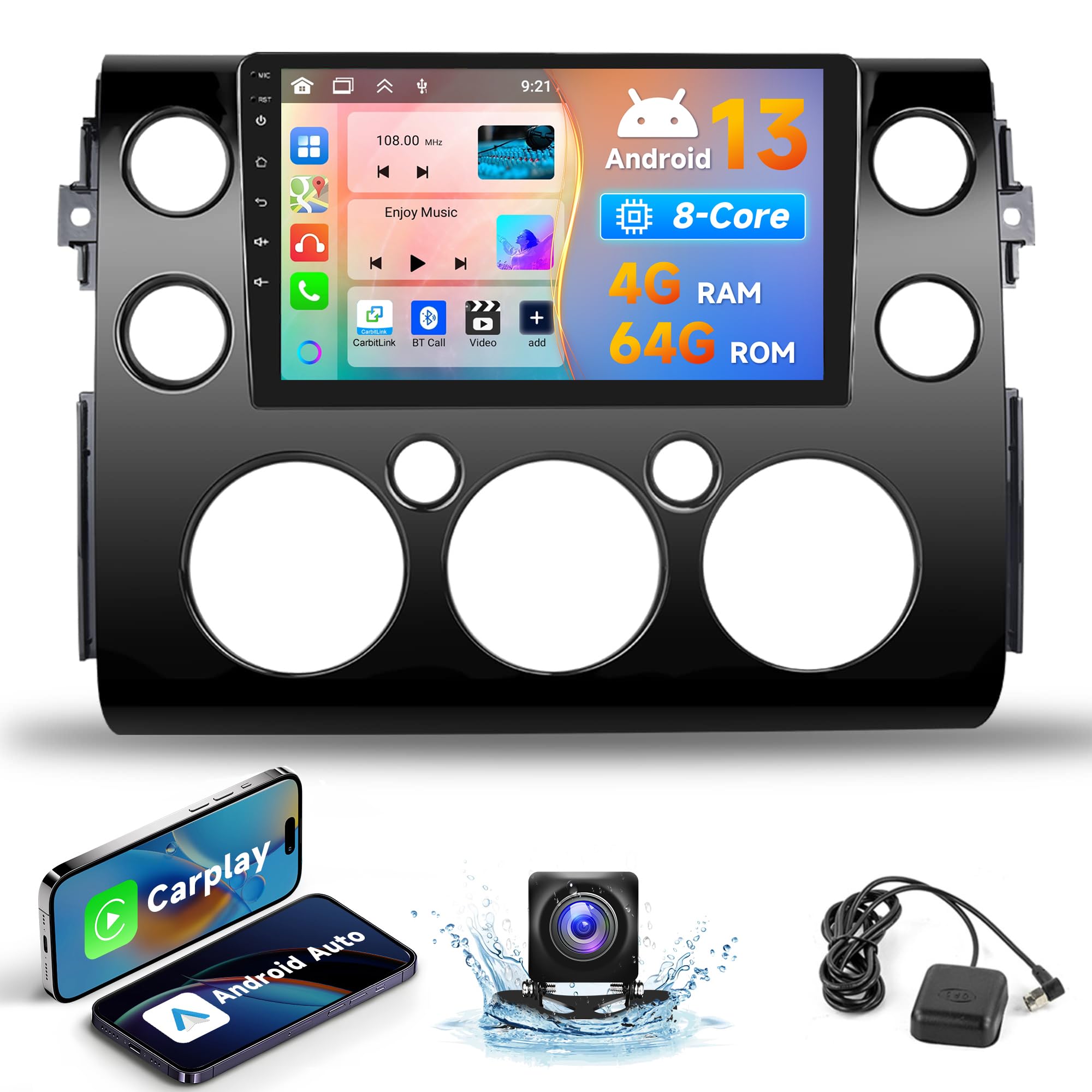 Amazon.com: 8 Core 4G 64G Android Car Stereo for Toyota FJ Cruiser 2006 ...