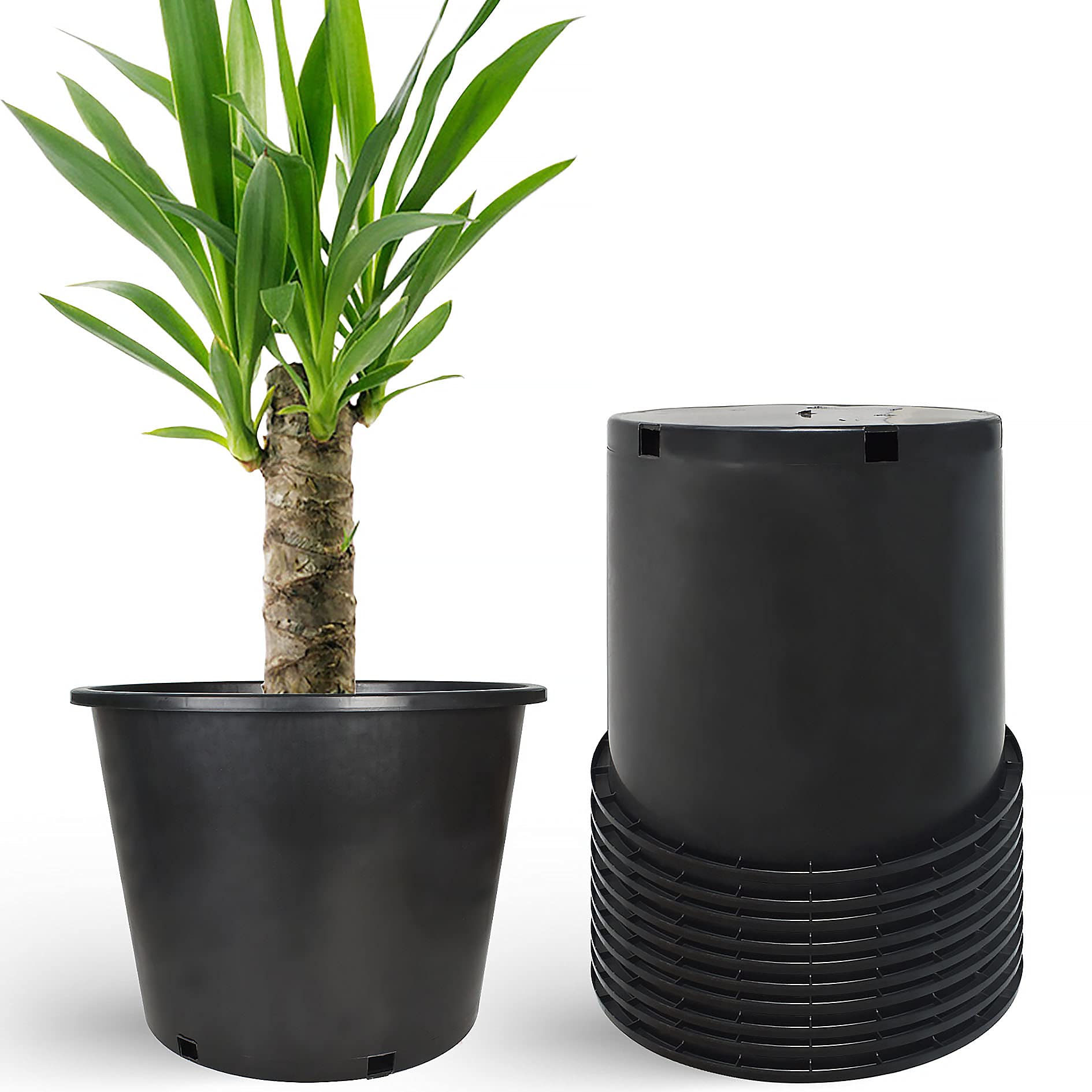 elfinrm Planter Nursery Pots 6.3 Gallon Pots for Plants, Injection ...