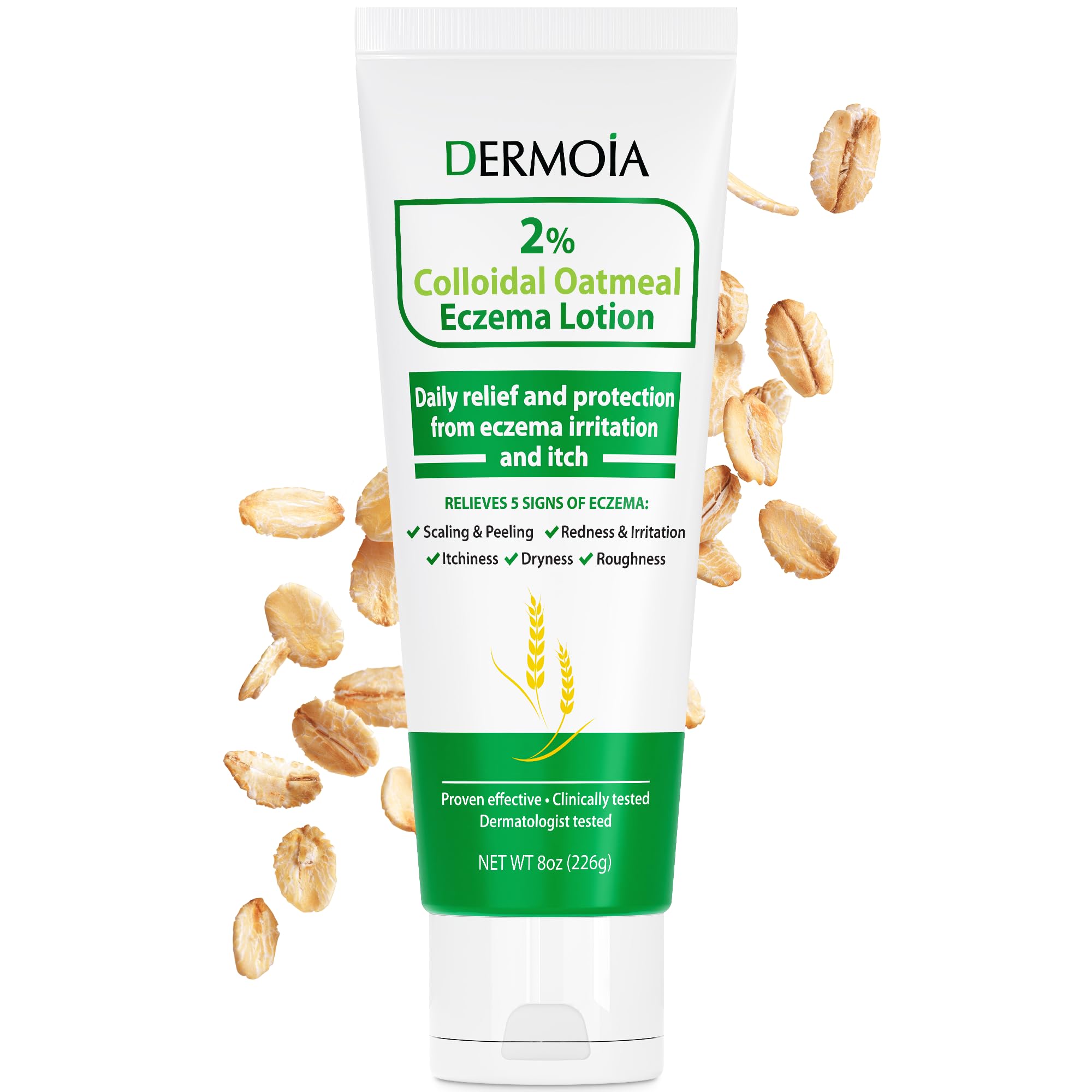 Amazon.com : DERMOIA 2% Colloidal Oatmeal Eczema Lotion - Soothing ...