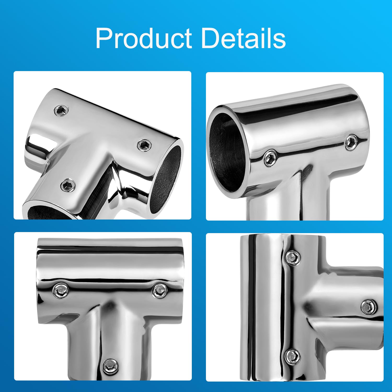 Snapklik.com : ODYSUNRAL Boat Handrail Fitting 90 Degree Tee Rail For 1 ...