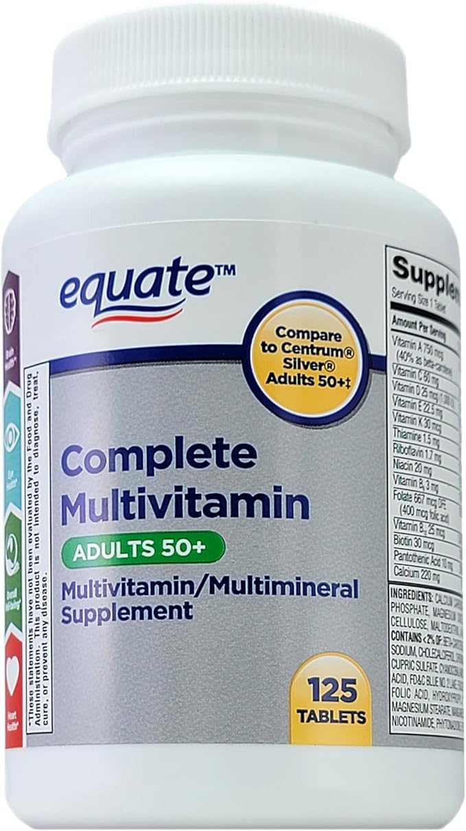 Amazon.com: Complete Multivitamin Adults 50+ Supplement 120 Tablets ...