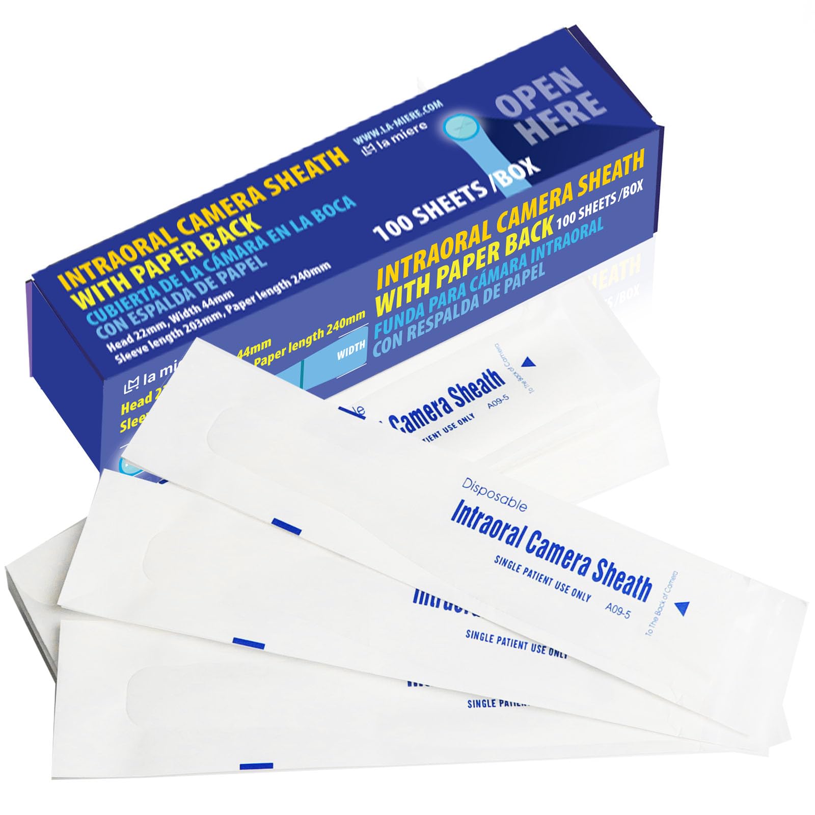 Amazon.com: LA MIERE 100P Intraoral Camera Sheath with Paper Back ...