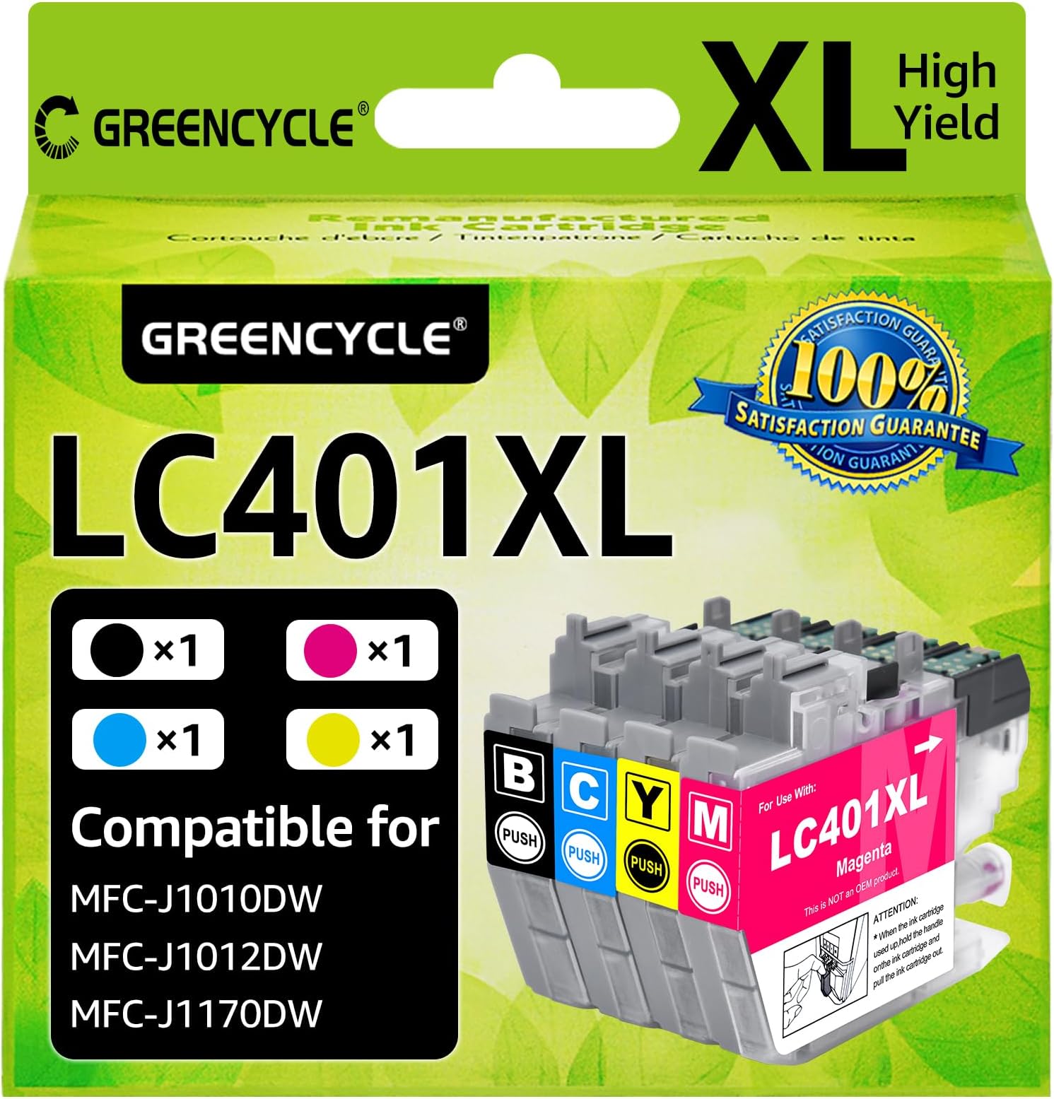 Amazon.com: ICOMJET LC401 XL Compatible Ink Cartridges Replacement for ...